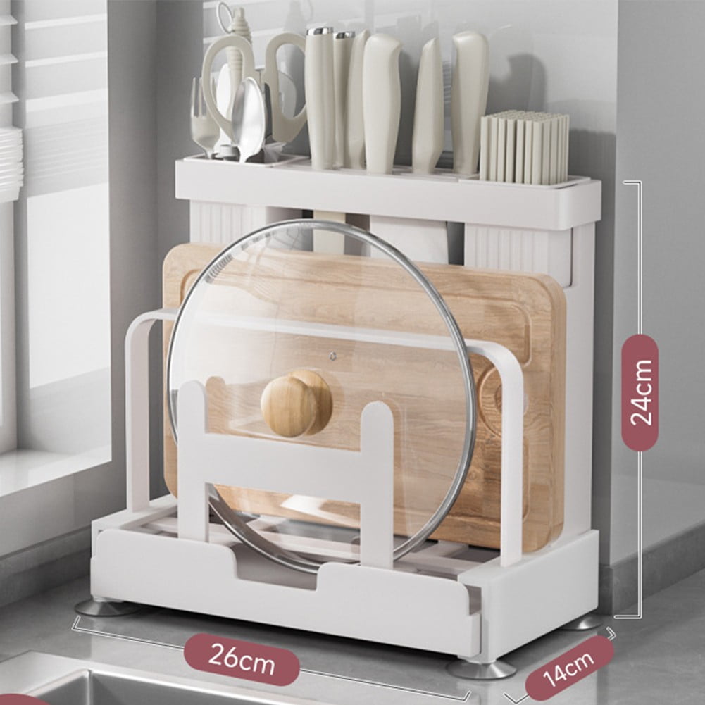 Stainless Steel Kitchen Organizer Rack with Drain Tray Countertop ...