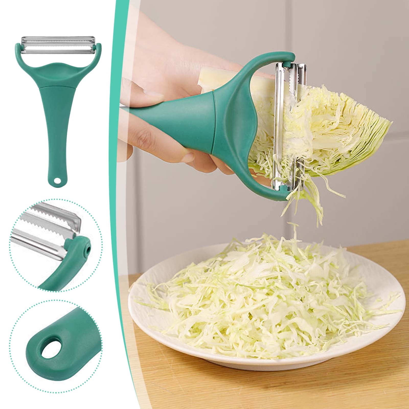 Stainless Steel Kitchen Peeler and Cabbage Shredder | Multi-Function ...