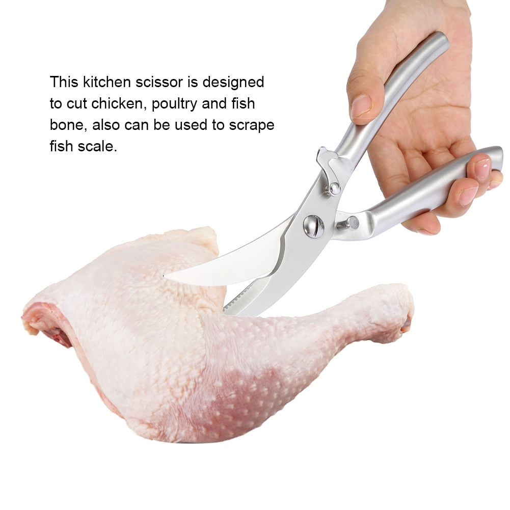 Stainless Steel Kitchen Scissor Poultry Chicken Fish Bone Shear Cooking ...
