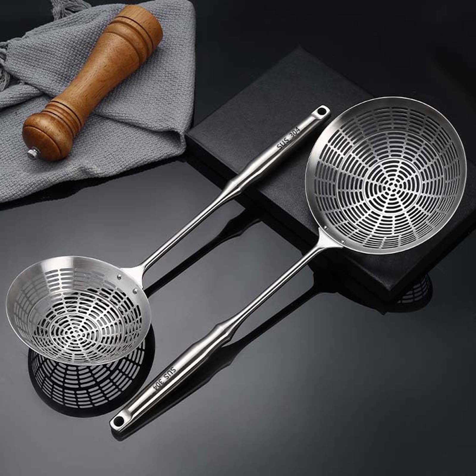 Stainless Steel Kitchen Sieve, 3 Pasta Strainers Made of Stainless ...