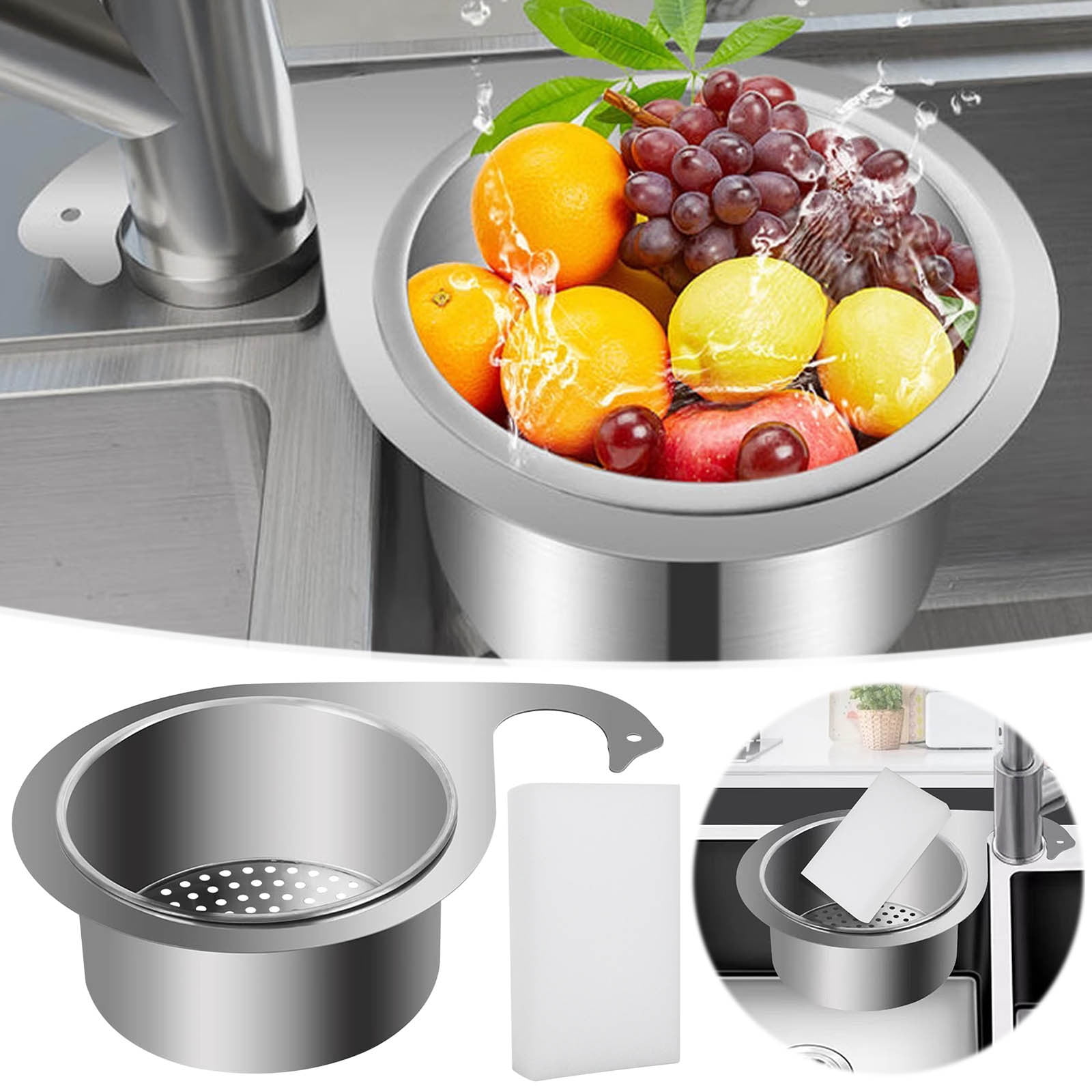 Stainless Steel Kitchen Sink Filter Basket | Drainage Strainer Basket ...