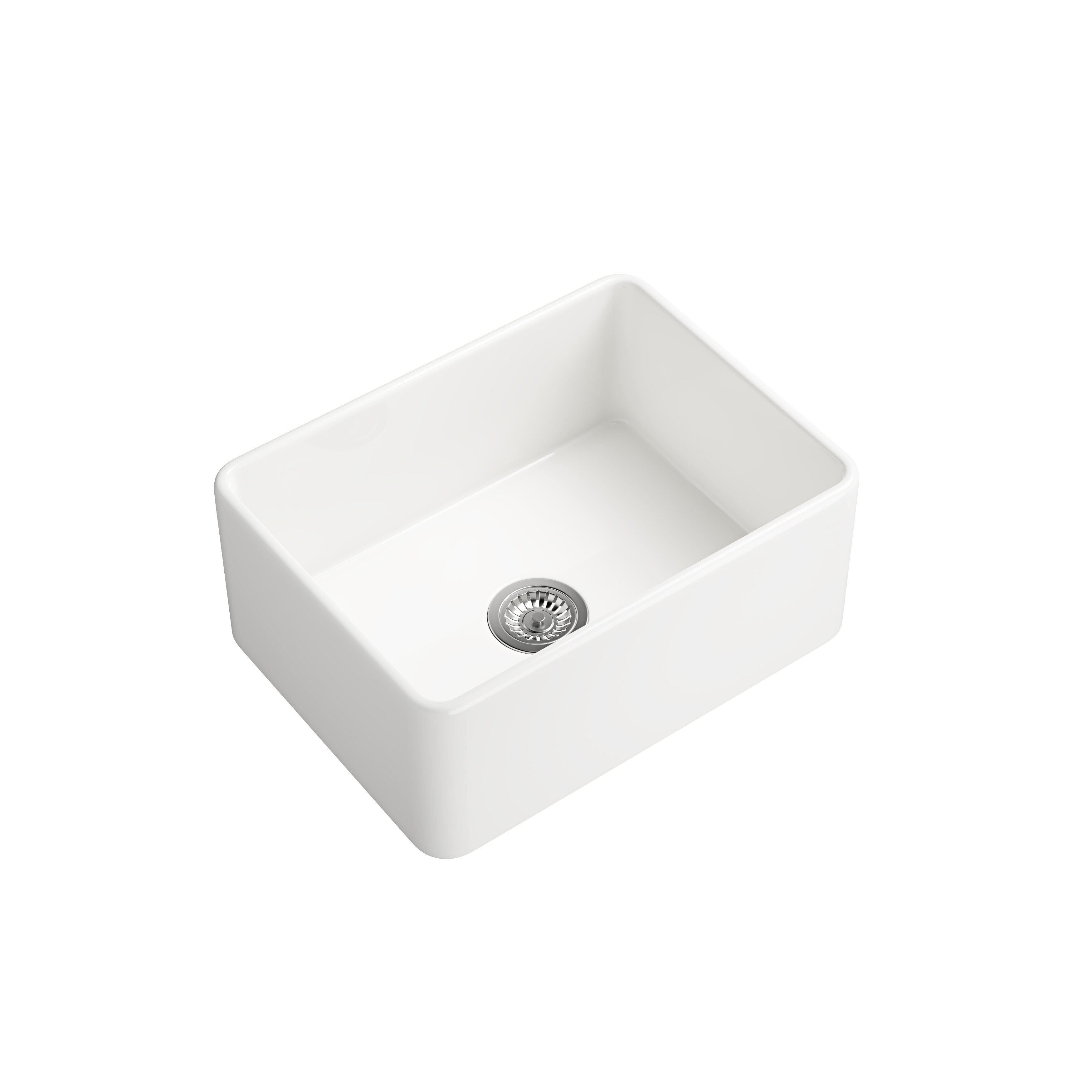 Stainless Steel Kitchen Sink White Farmhouse Sink Deep Apron Sink ...