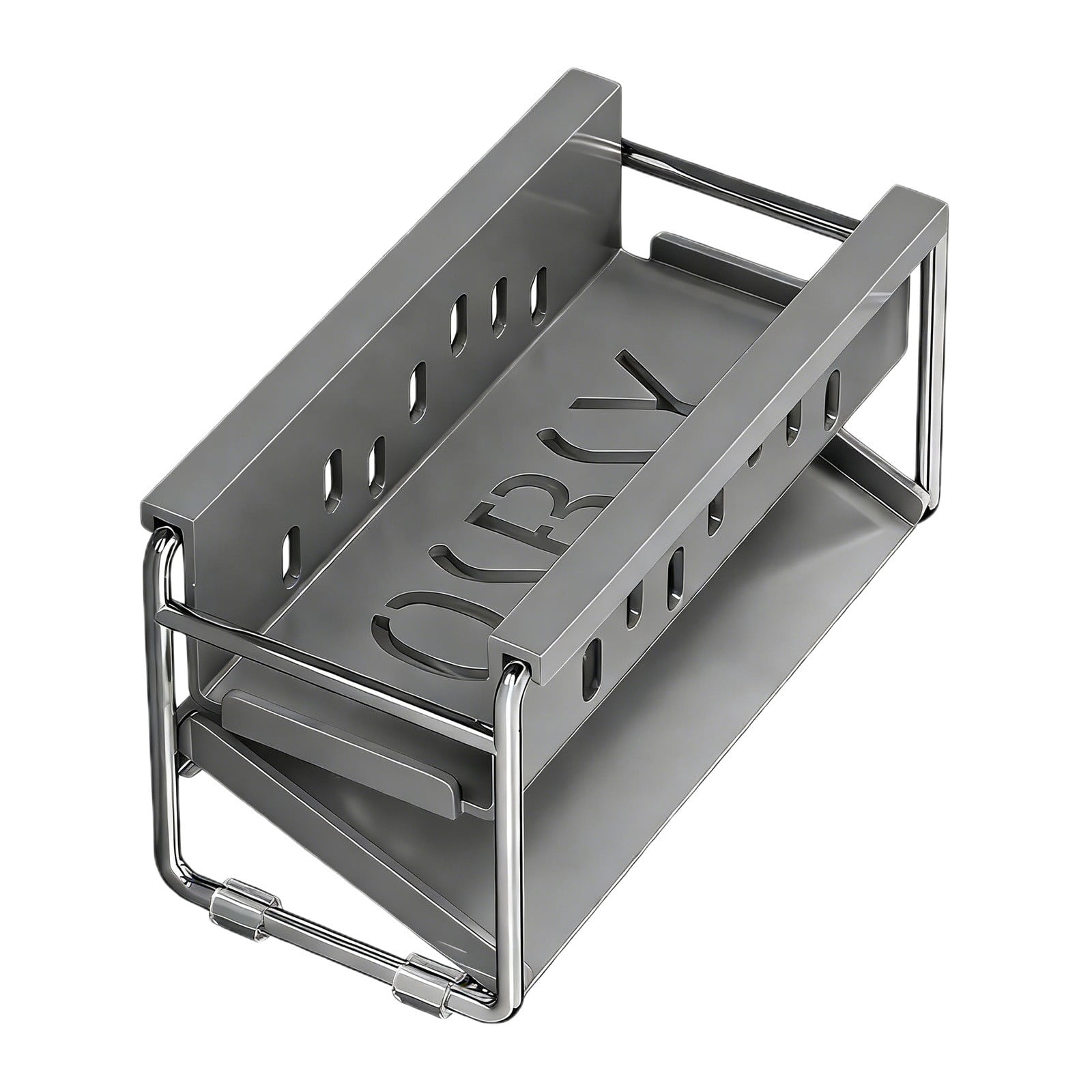 Stainless Steel Kitchen Storage Rack with Double-Layer Design, Drainage ...