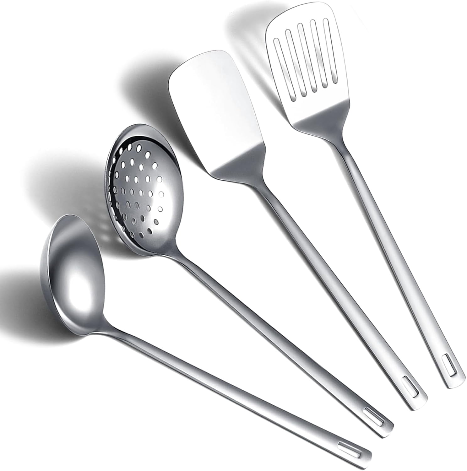 Stainless Steel Kitchen Utensils Set, 4-Piece – Slotted Turner, Solid ...