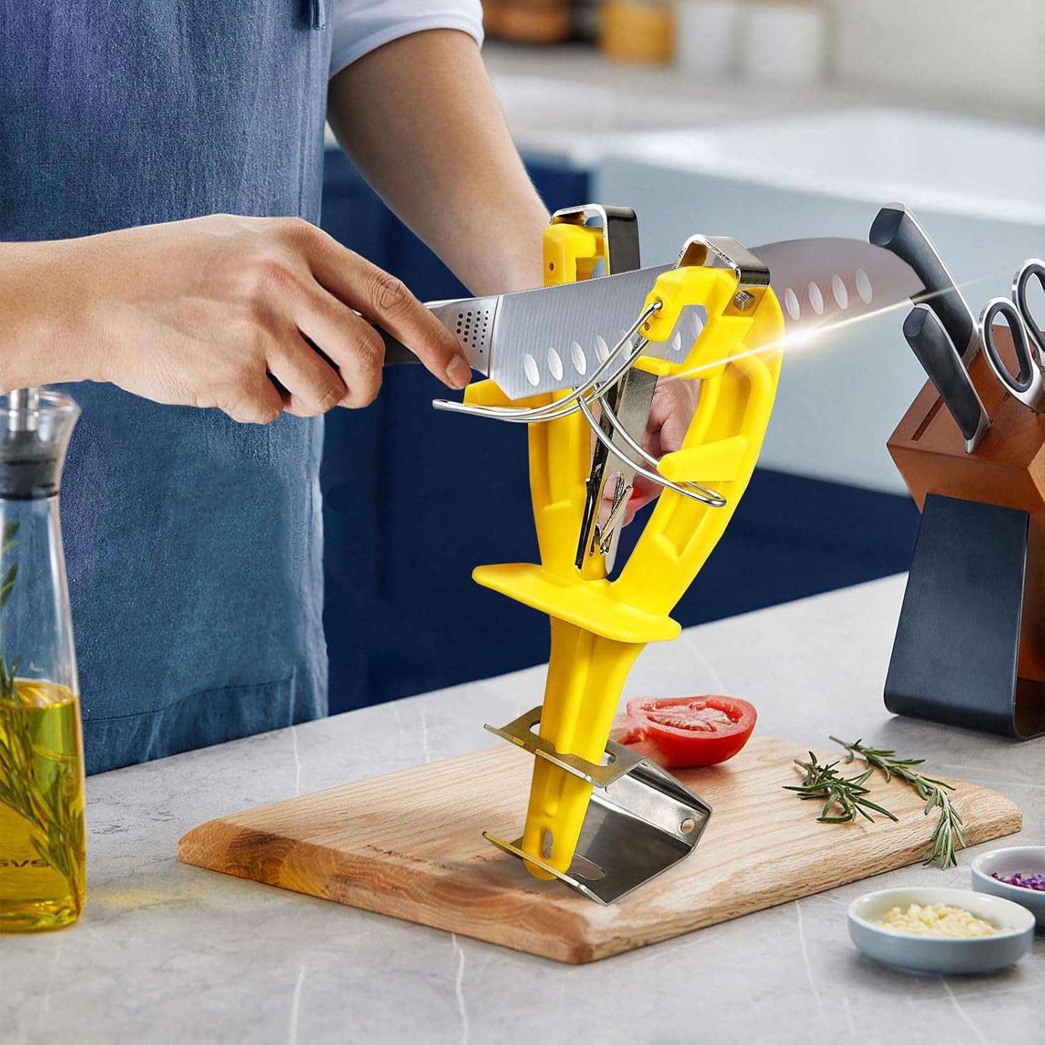 Stainless Steel Knife Sharpener Tool with Bracket, Maintenance ...