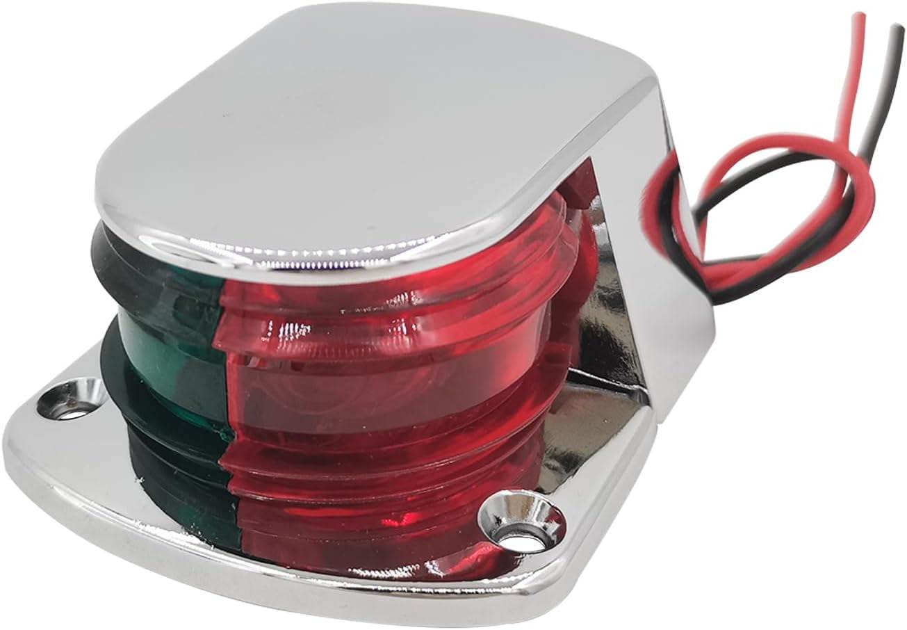 Stainless Steel LED Boat Navigation Lights,Bi-Color Bow Light Pontoon ...