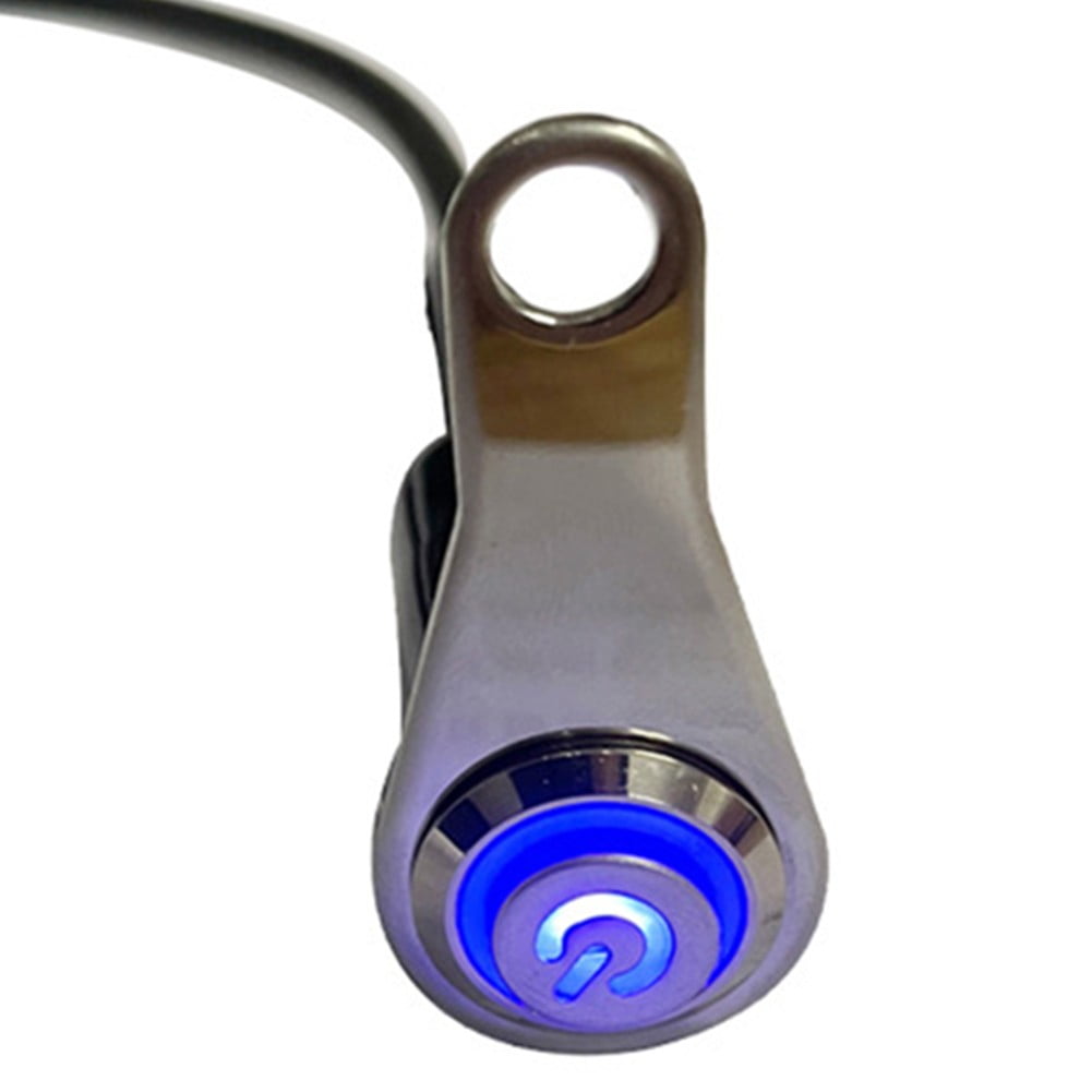Stainless Steel LED Motorcycle Switch ON-OFF Handlebar Mount Switches ...