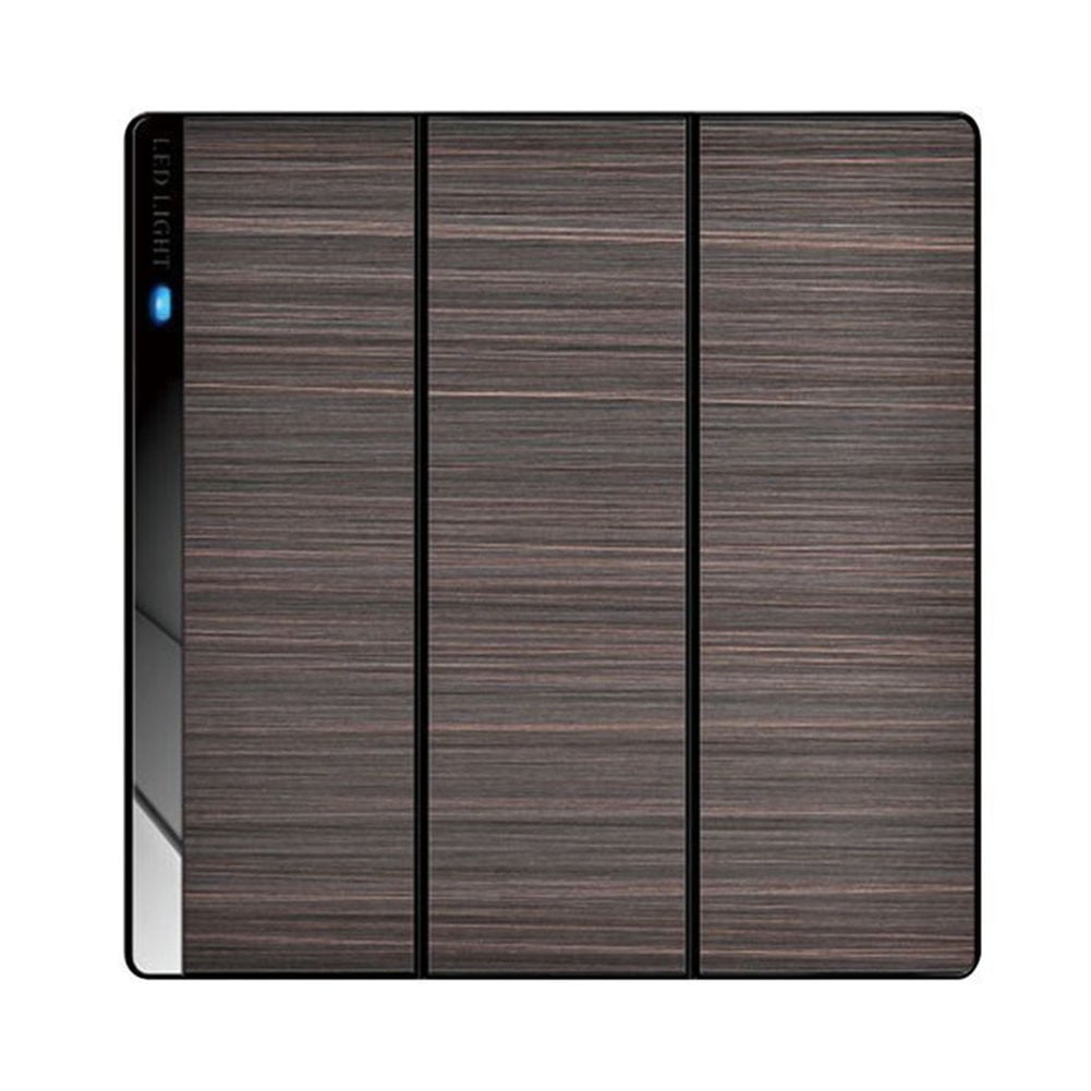 Stainless Steel LED Wall Switch for Kitchen, Living Room, Bedroom - 1/2 ...