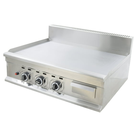Stainless Steel LPG Gas Grill Griddle Camp Countertop Flat Cooking ...