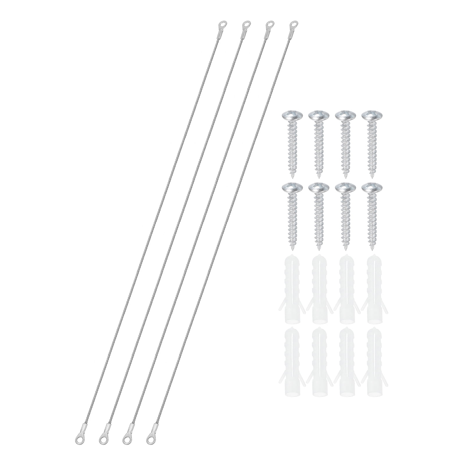 Stainless Steel Lanyard Cable with Eyelets 0.08" x 39" 2mm x 100cm Lock ...