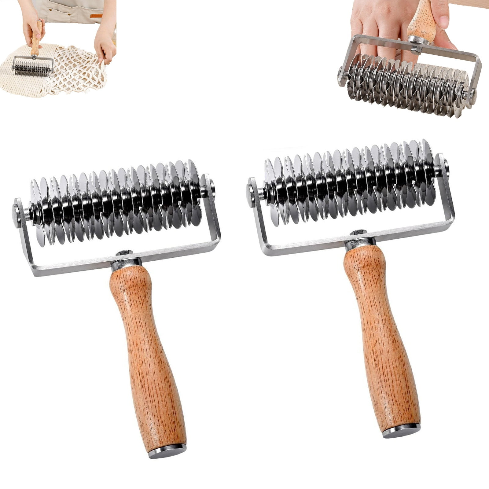 Stainless Steel Lattice Roller Cutter Heavy Duty Pastry Dough Cutter ...
