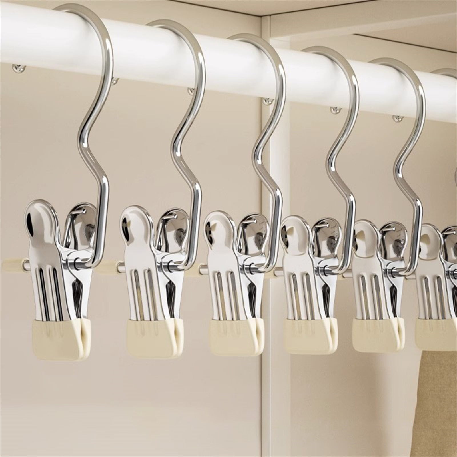 Stainless Steel Laundry Clip Hooks - Multi-Color, Heavy-Duty, Swivel ...