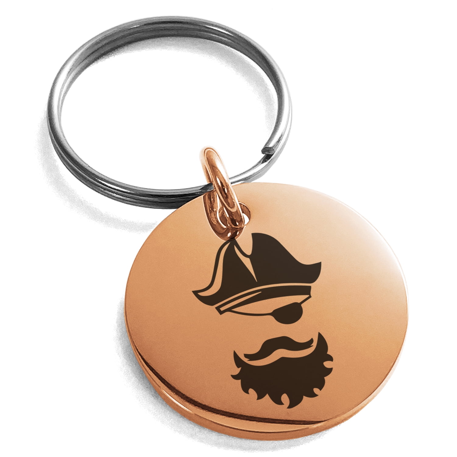 Tioneer Stainless Steel Legendary Blackbeard Pirate Engraved Small ...