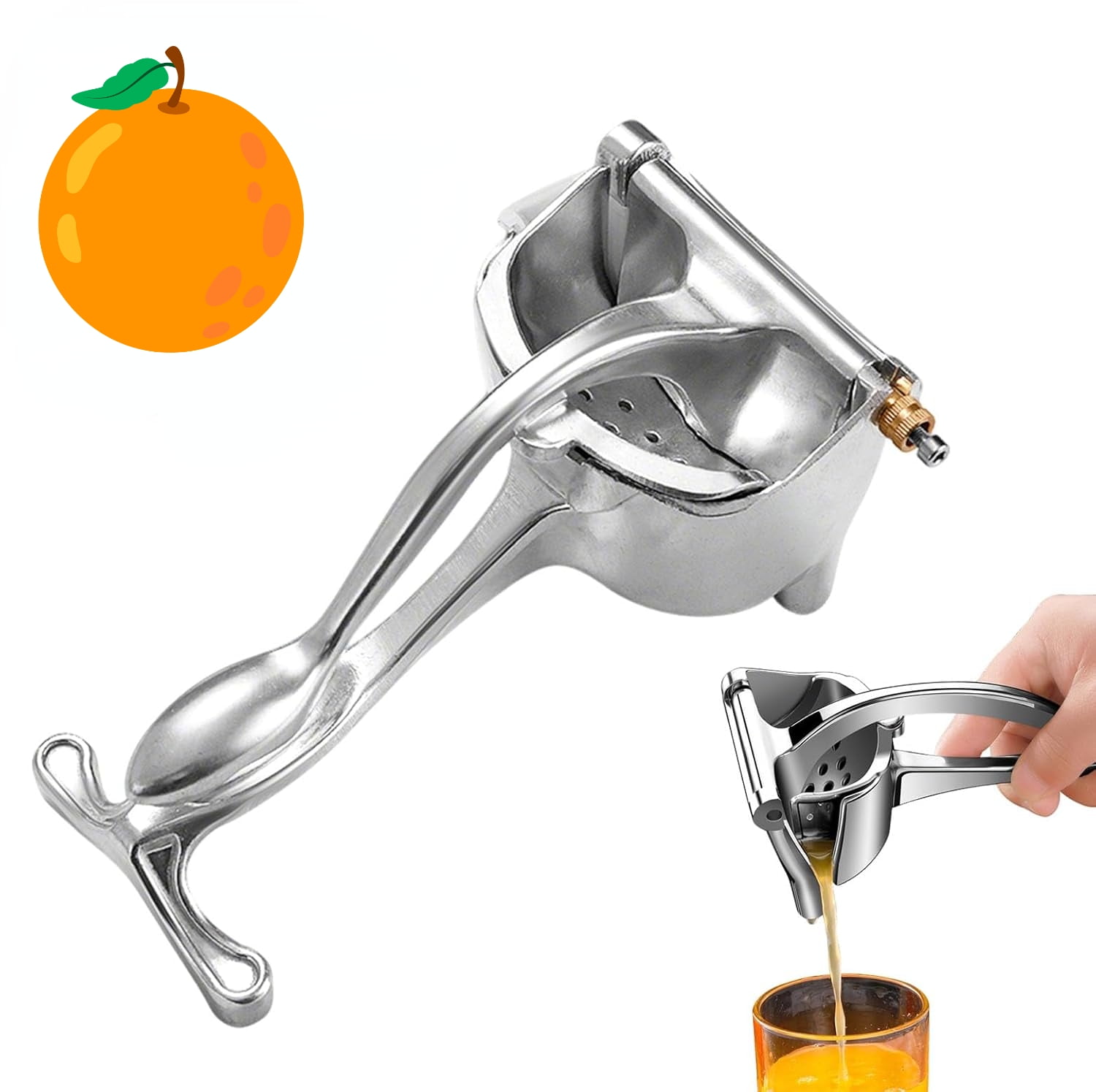 Stainless Steel Lemon Squeezer - Heavy Duty Manual Citrus Juicer for ...