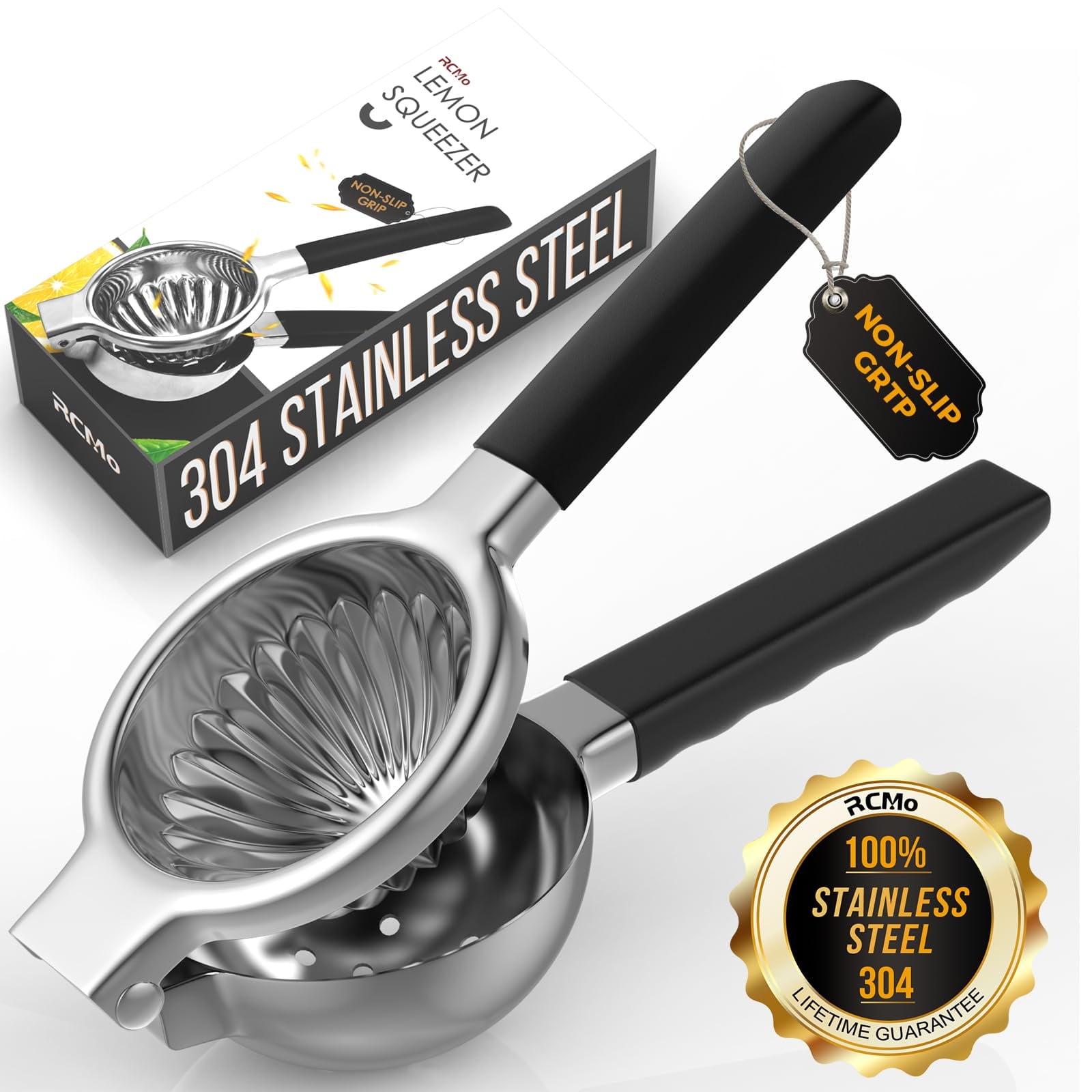 Stainless Steel Lemon Squeezer - Metal Citrus Juicer - Lime Lemon and ...