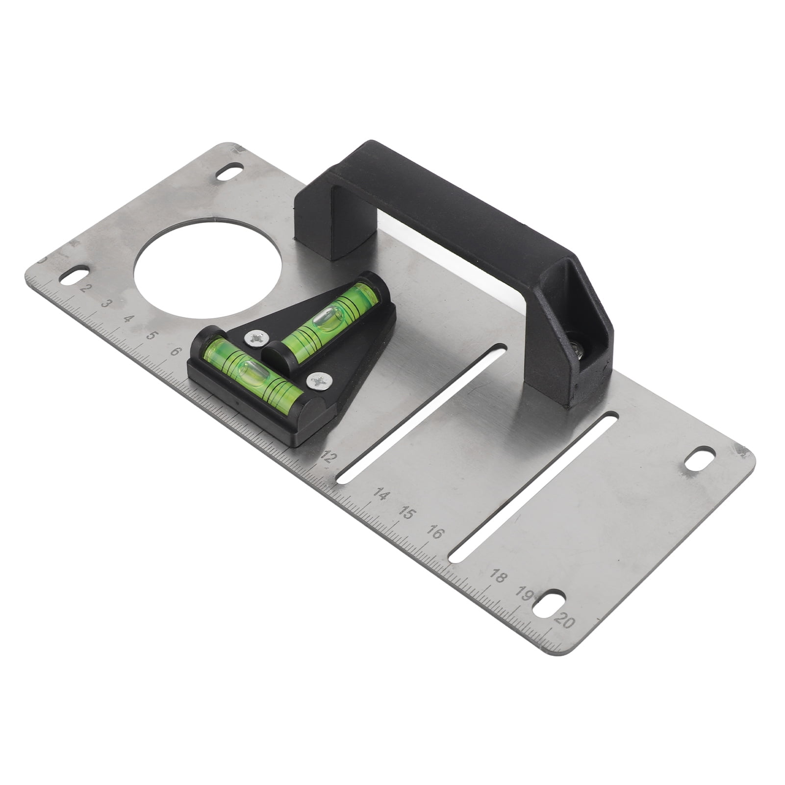 Stainless Steel Level Ruler, Level Bubble Ruler with Scale Outlet ...