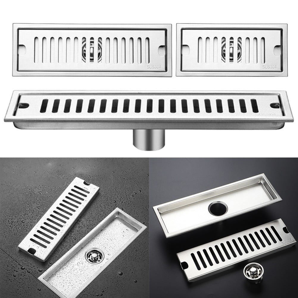 Stainless Steel Linear Floor Drain with Gully Waste Trap for Wet Room ...