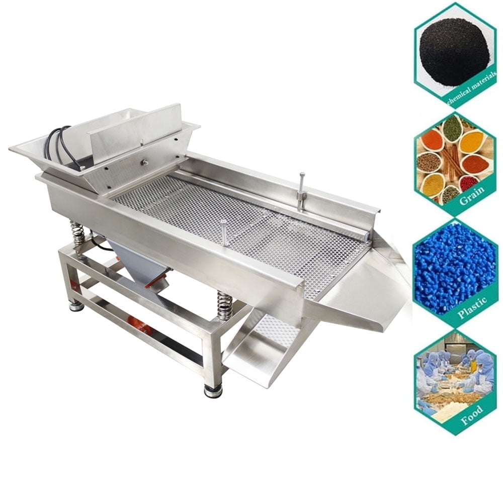 Stainless Steel Linear Vibrating Screen Dual Motor Materials Sifter ...