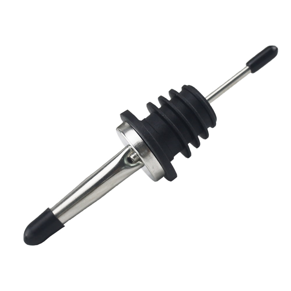 Stainless Steel Liquor Bottle Speed Pourers Tapered Spout with Rubber ...