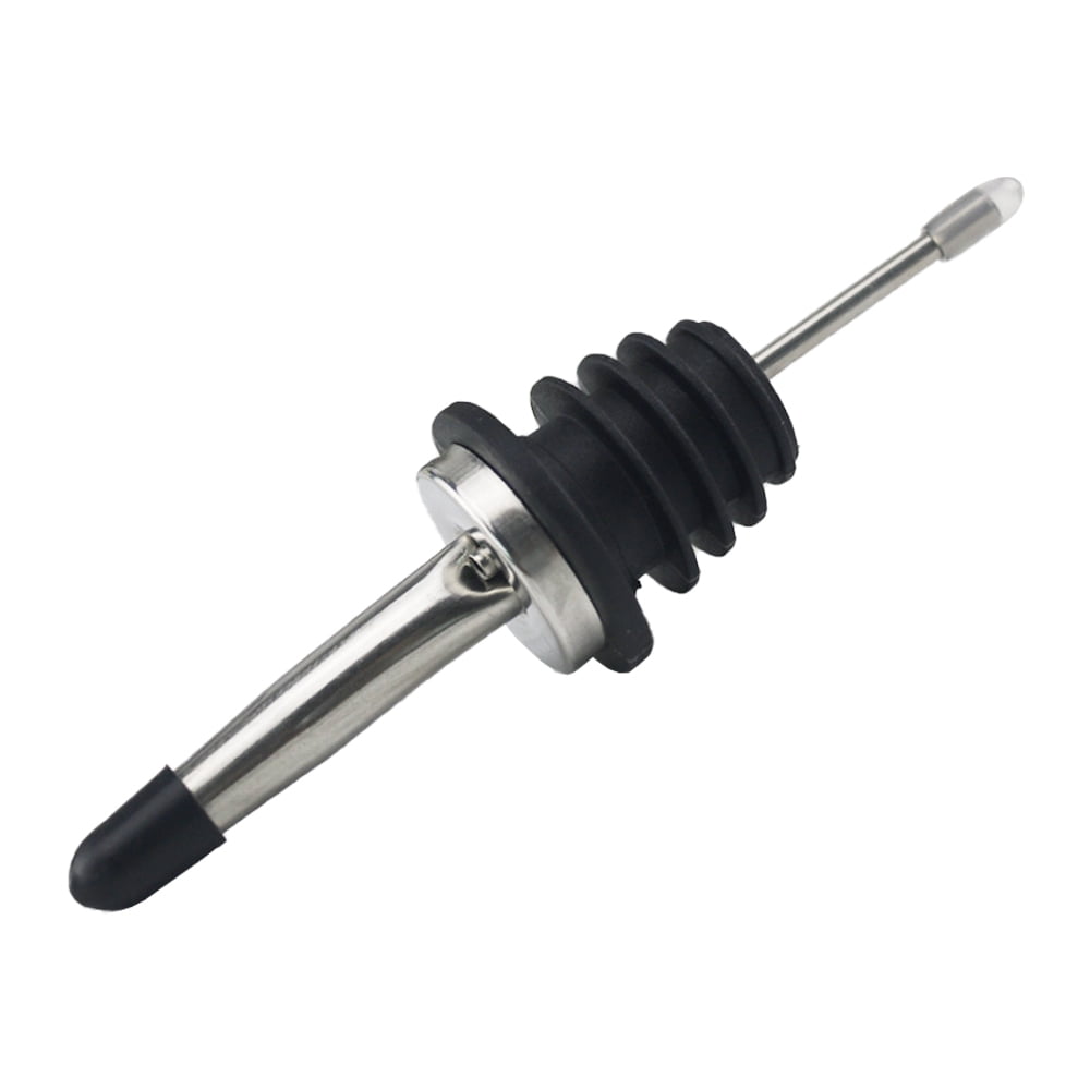 Stainless Steel Liquor Bottle Speed Pourers Tapered Spout with Rubber ...