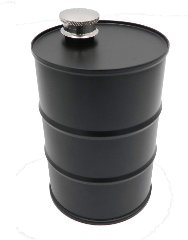 Stainless Steel Liquor Flasks Gifts for Men 24 oz Barrel Never-Lose Cap ...