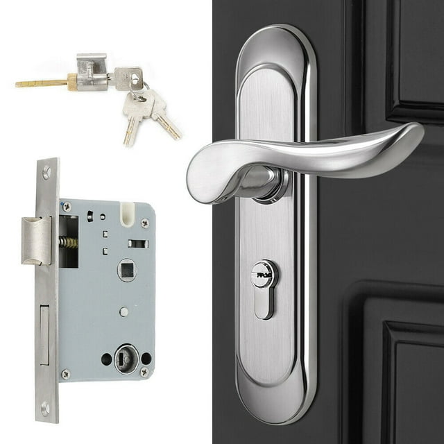 Stainless Steel Lock Security Door Lock Lever Handle Lock Privacy Entry ...