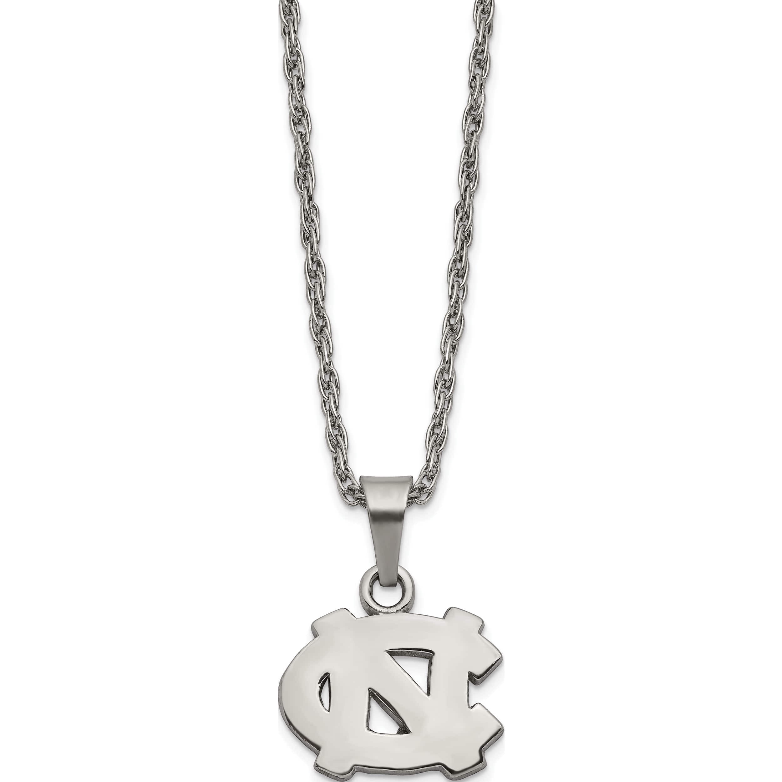 Stainless Steel Logoart University Of North Carolina Pendant & Chain ...