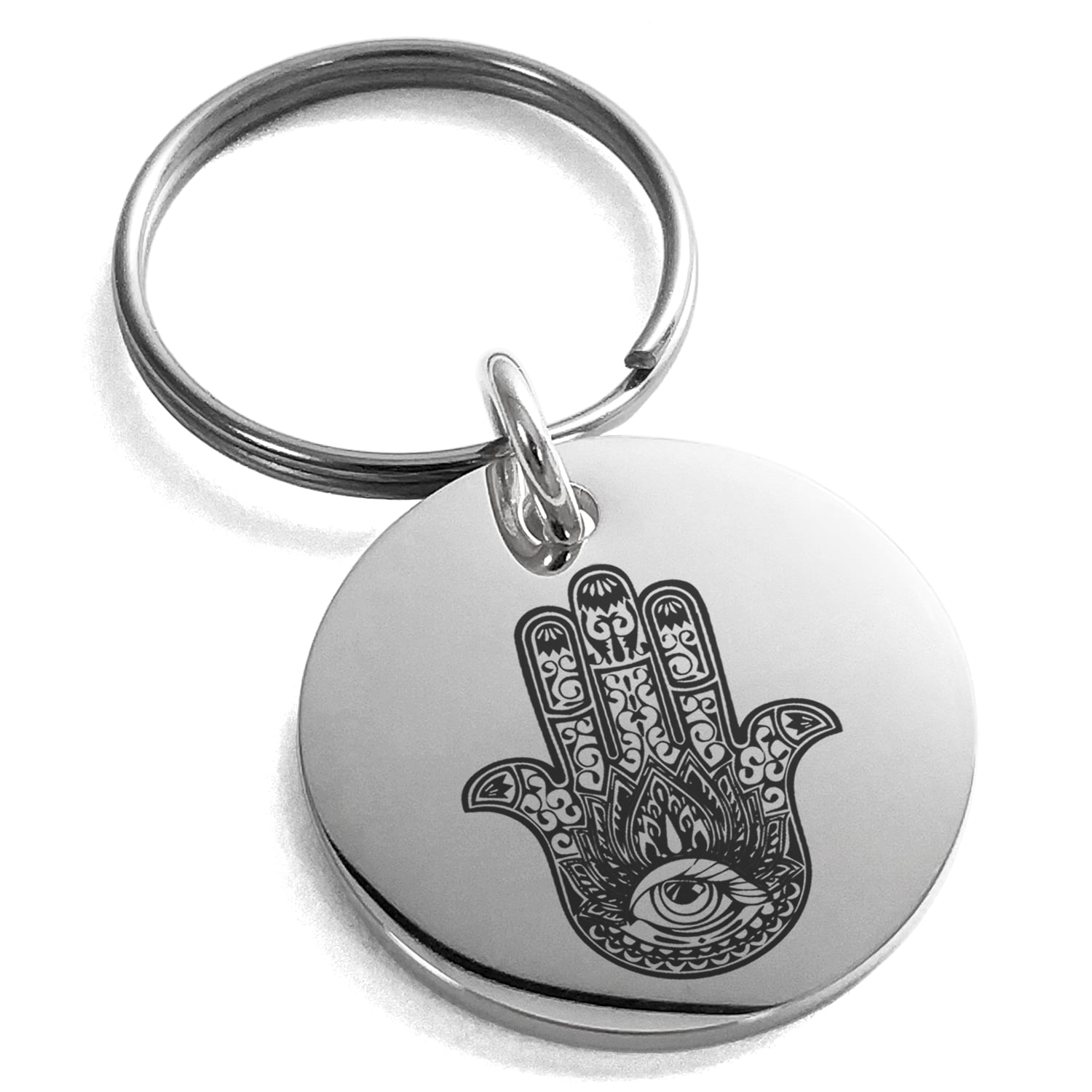 Tioneer Stainless Steel Lotus Hamsa Hand of Fatima Engraved Small ...