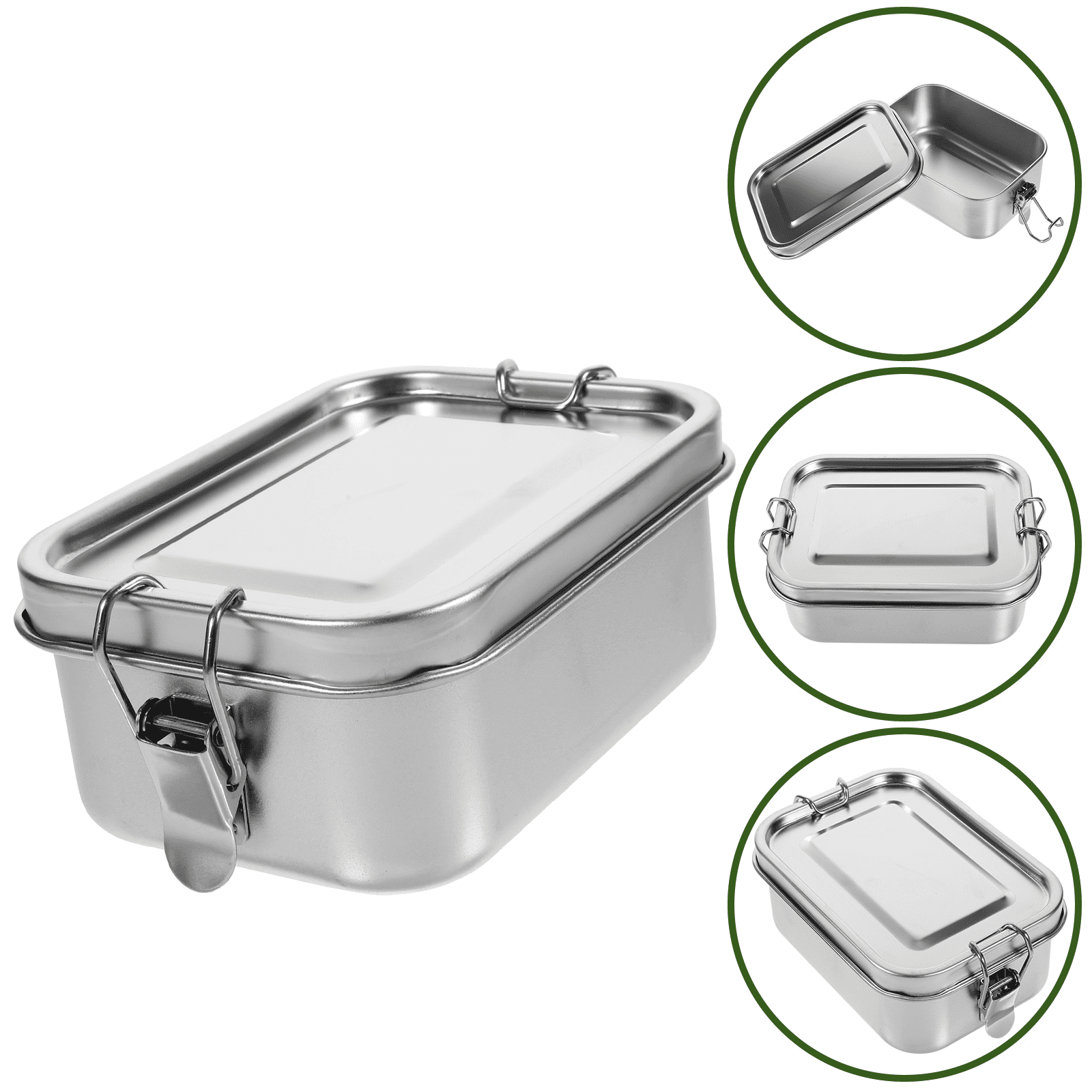 Stainless Steel Lunch Box Container Student Food Containers with Cover ...