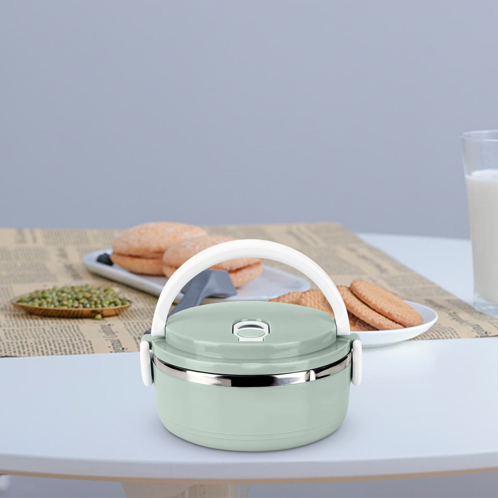 Stainless Steel Lunch Box with Lock Leak Proof, 3-Layer Insulated Bento ...