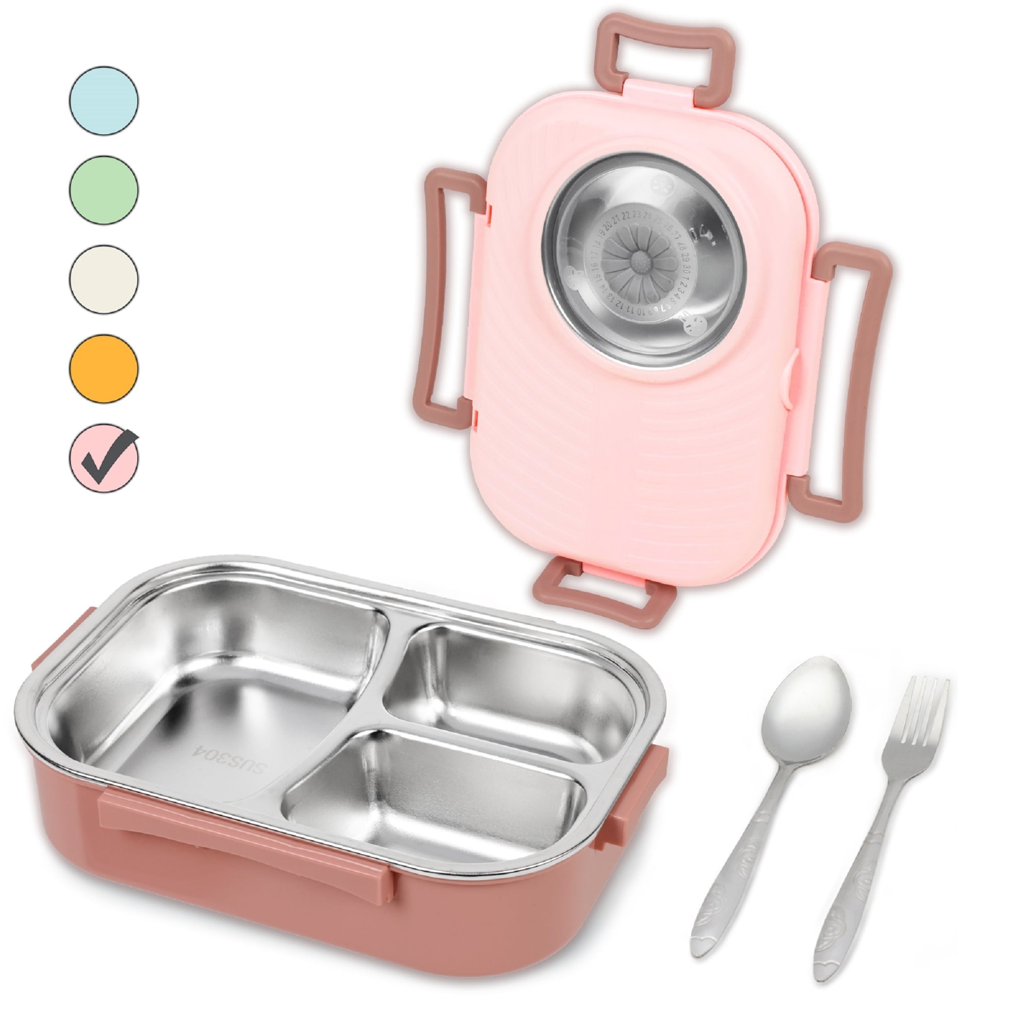 Exclusivo Mezcla Bento Lunch Box Utensils, Divided Stainless Steel, BPA ...