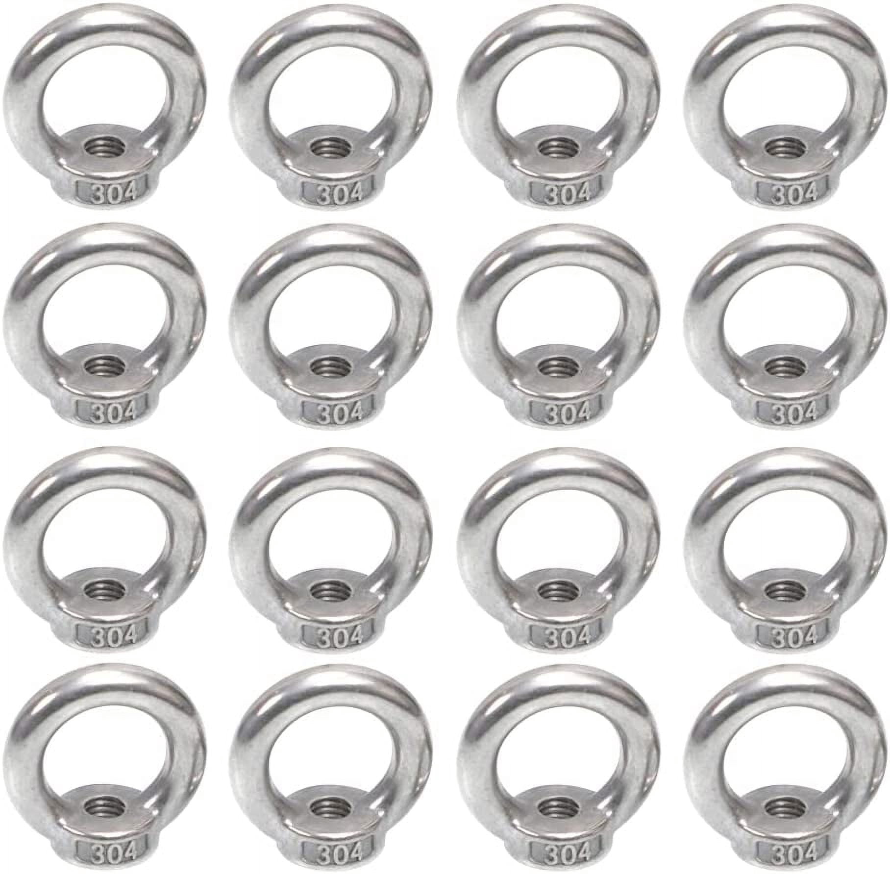 Stainless Steel M5 Screw Eyebolt Set with 16 Lifting Eye Nuts, Female ...