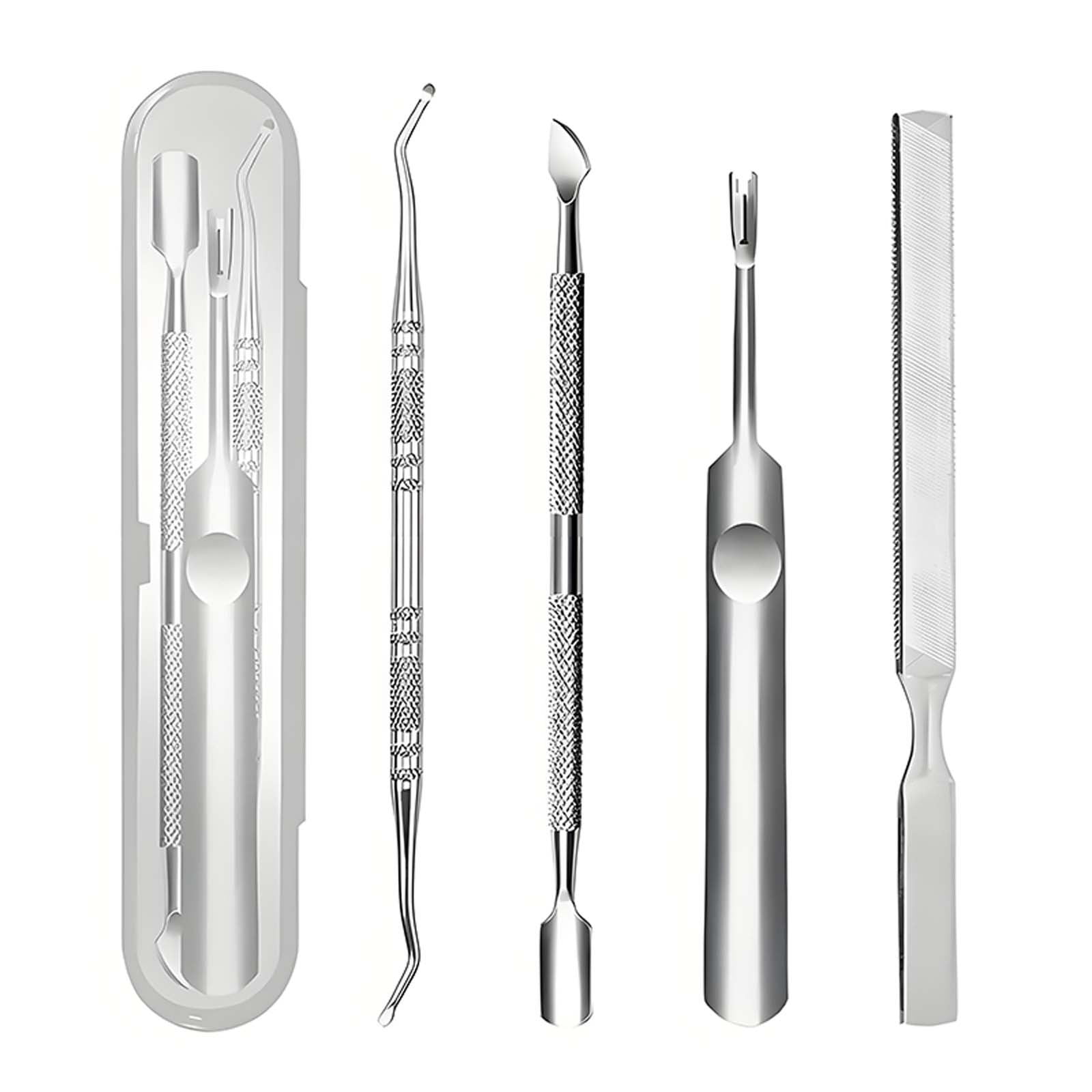 Stainless Steel Manicure Pedicure Tool Set, Complete Nail Care Kit with ...