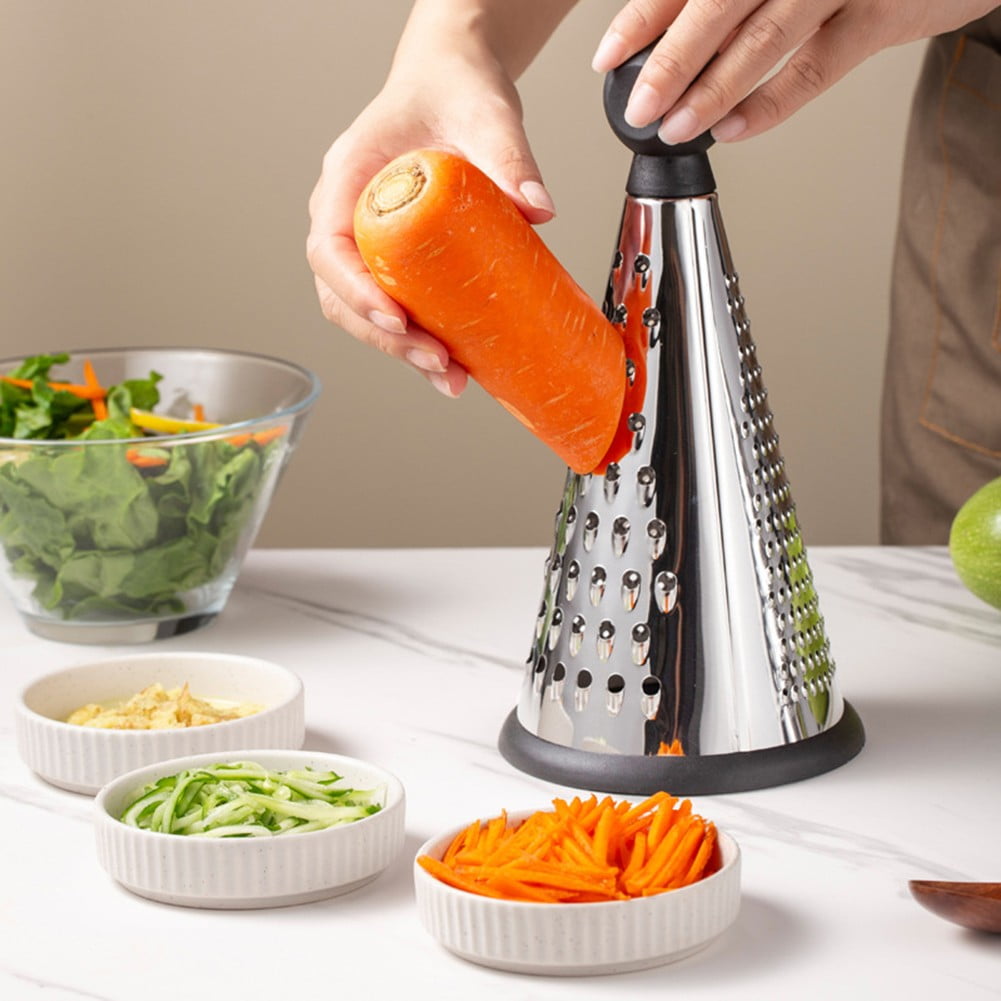 Stainless Steel Manual Cone-Shaped Vertical Cheese Grater Vegetable ...