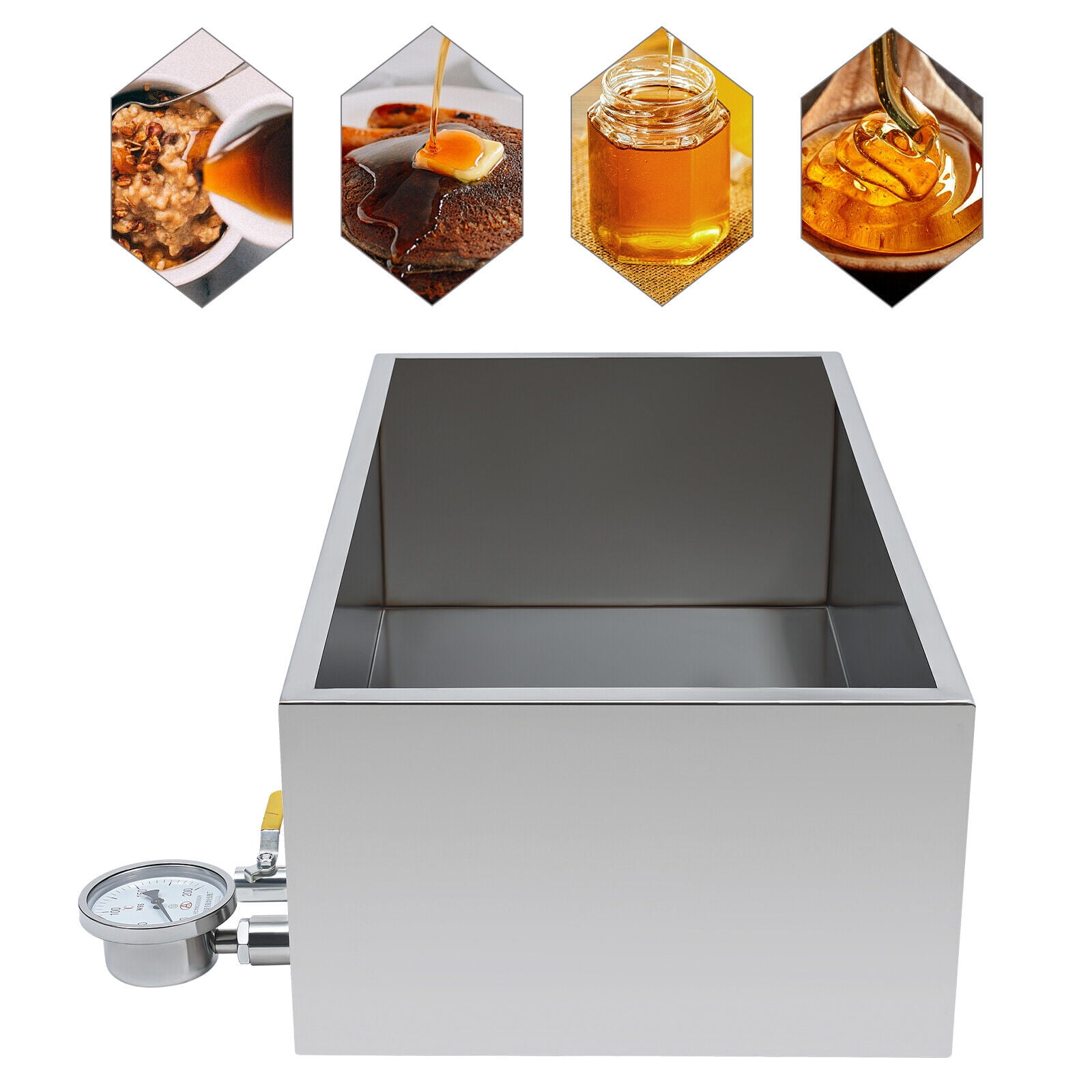 Stainless Steel Maple Syrup Evaporator Pan W/ Valve and Thermometer ...