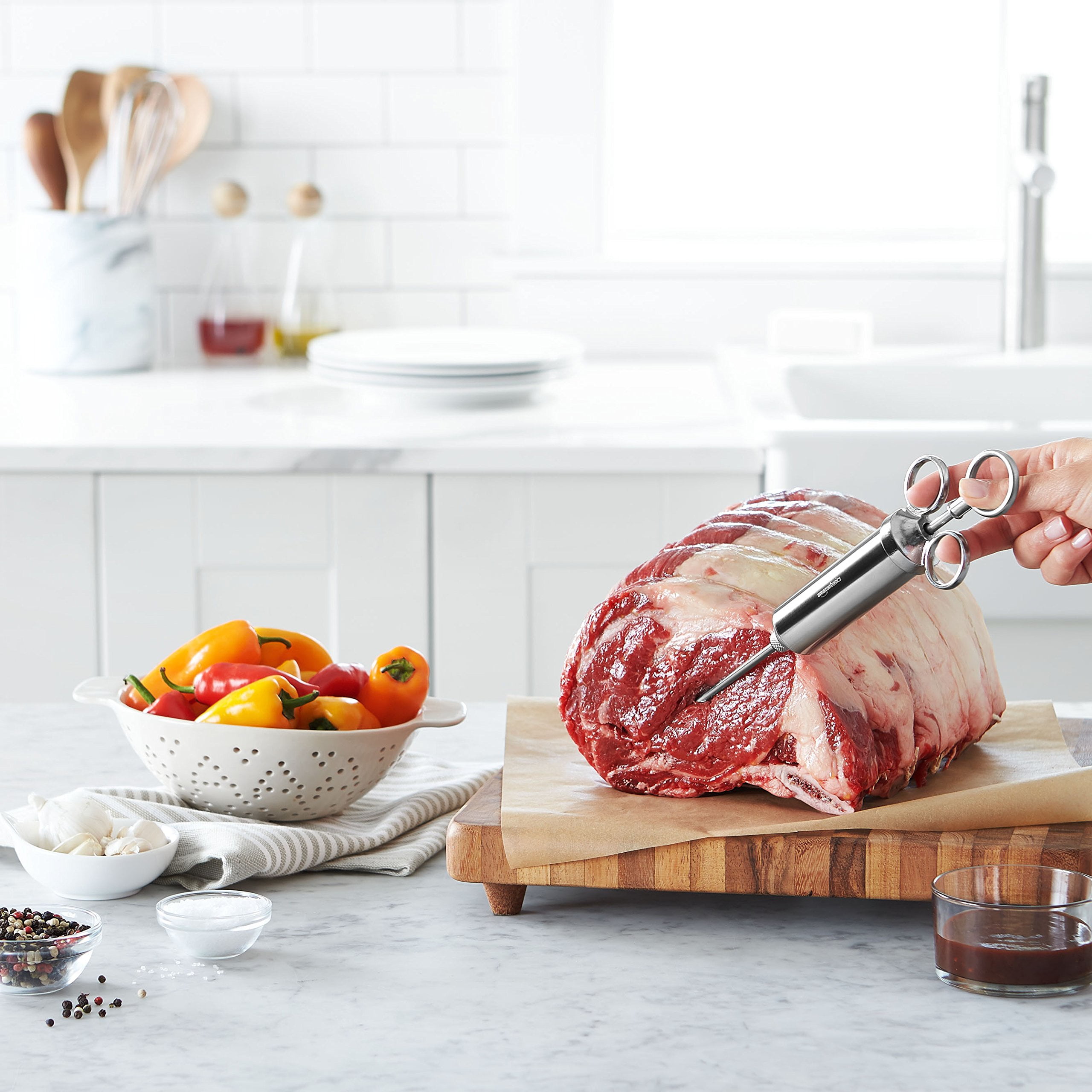 Stainless Steel Marinade Meat Injector - Walmart.com