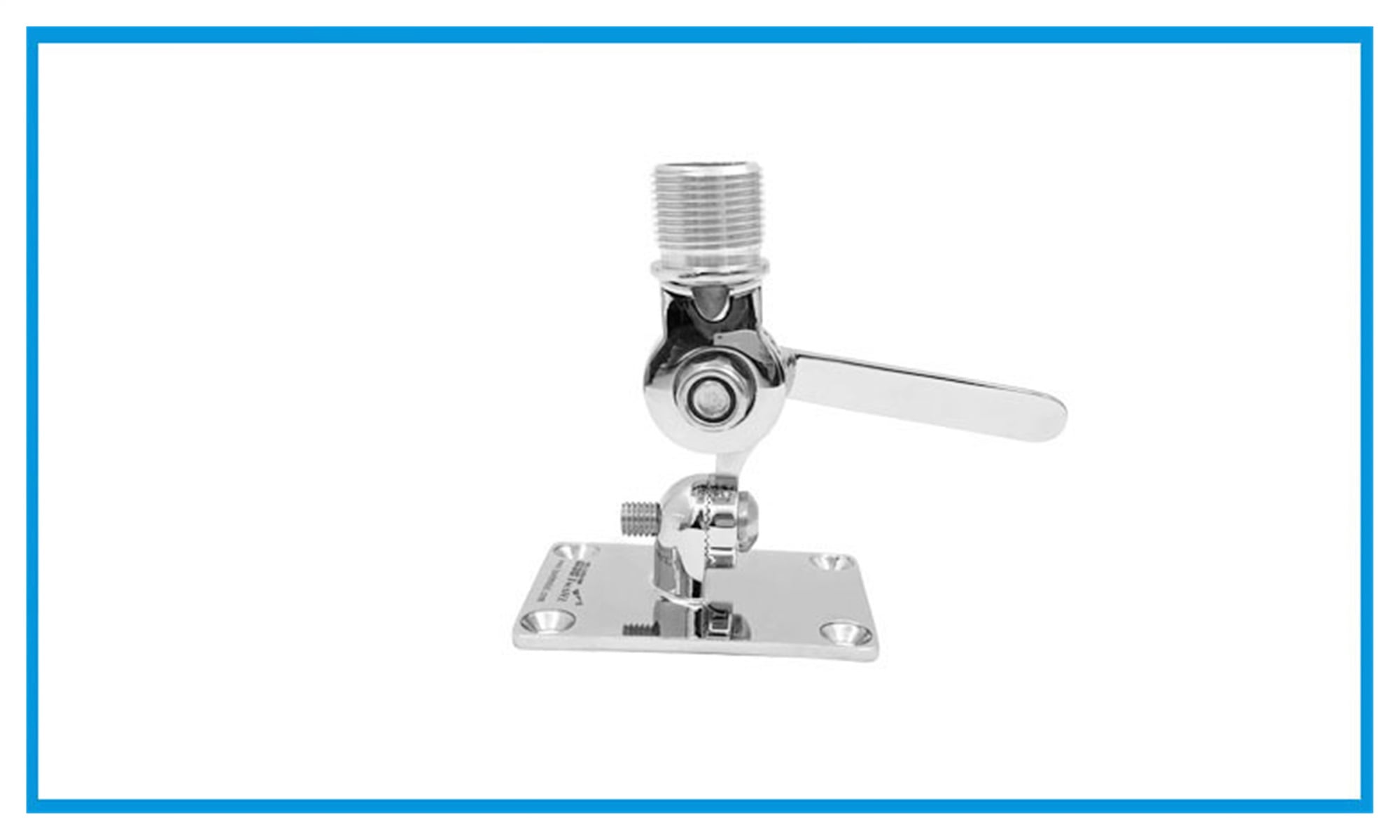 Stainless Steel Marine VHF Antenna Mount Dual Axis Heavy Duty Ratchet ...