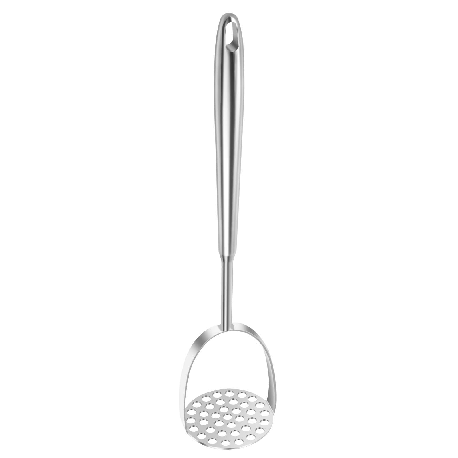 Stainless Steel Mashed Potato Masher with Wood Handle Heavy Duty Potato ...