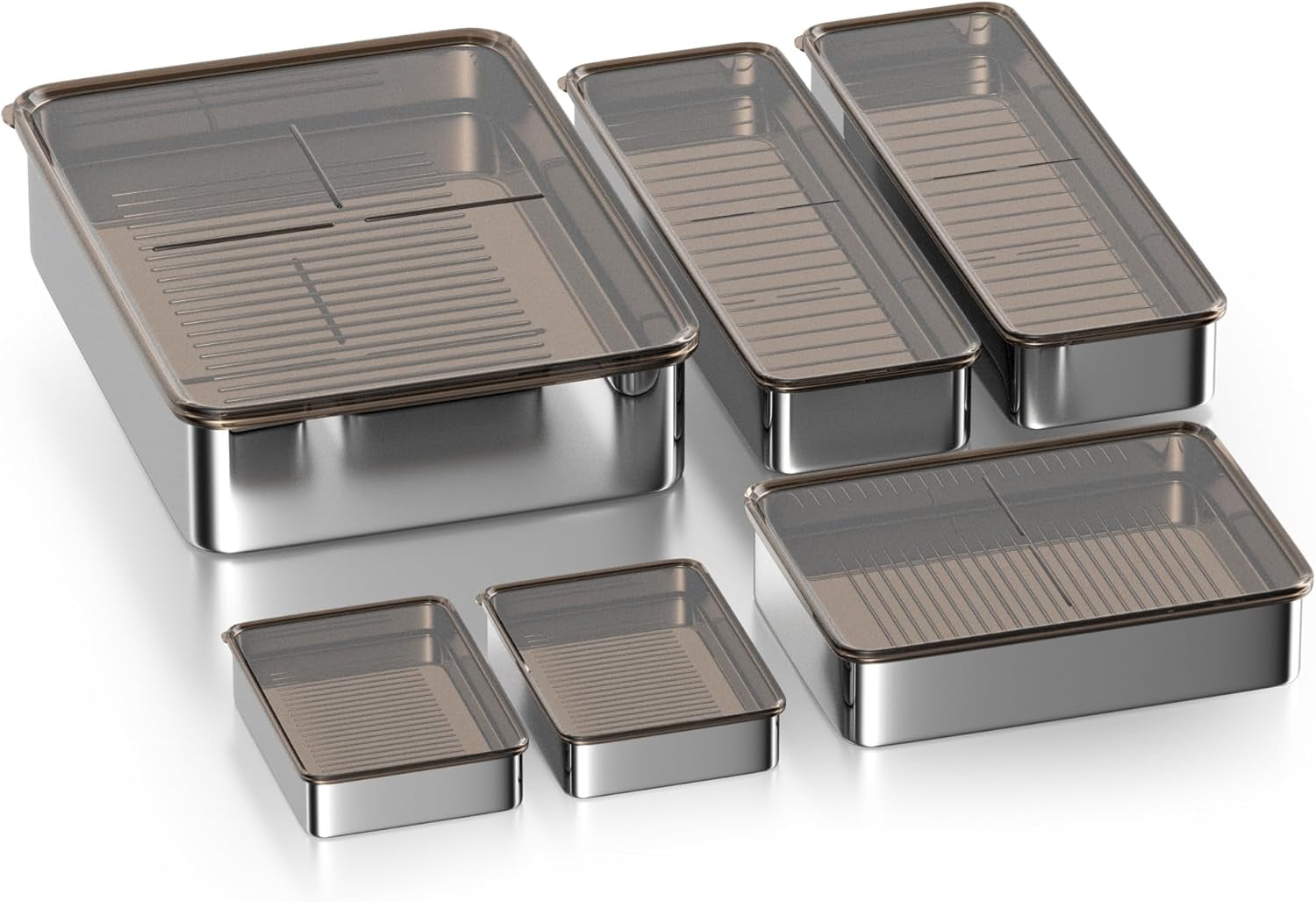 Stainless Steel Meal Prep Containers 6-Pack, Food Storage Containers ...