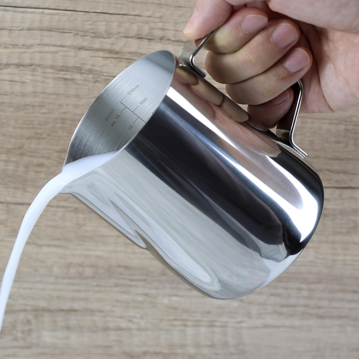 Stainless Steel Measuring Cup Steaming Pitcher Milk Frothing Jug with ...