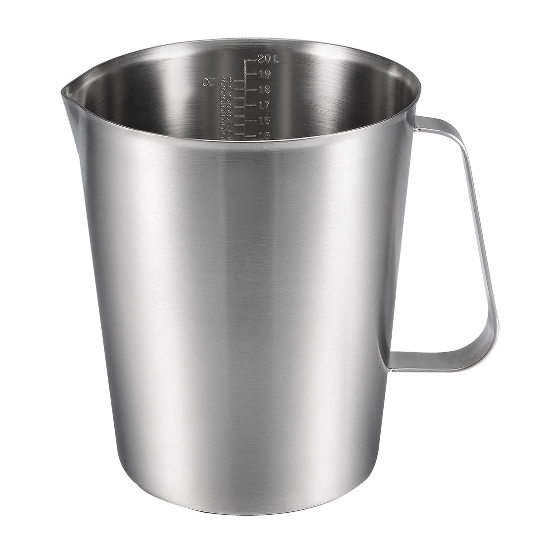 Unique Bargains 64oz Stainless Steel Measuring Cup with Handle and ...