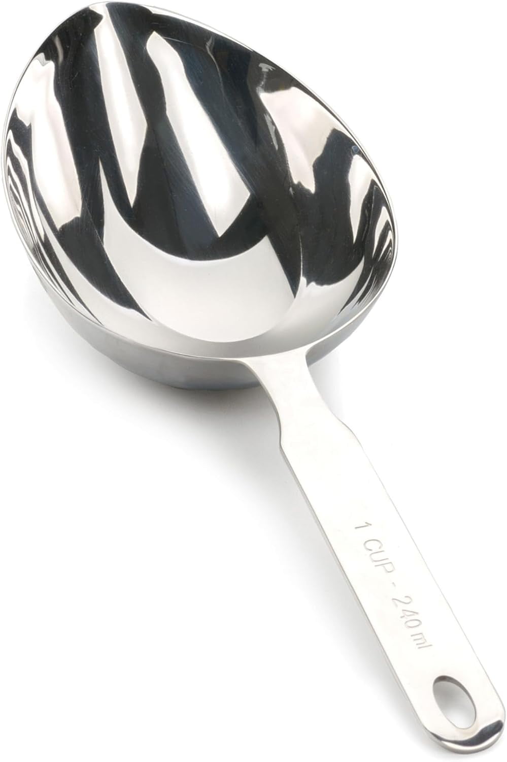 Stainless Steel Measuring Scoop Collection, Oval, 1-Cup Stainless Steel ...