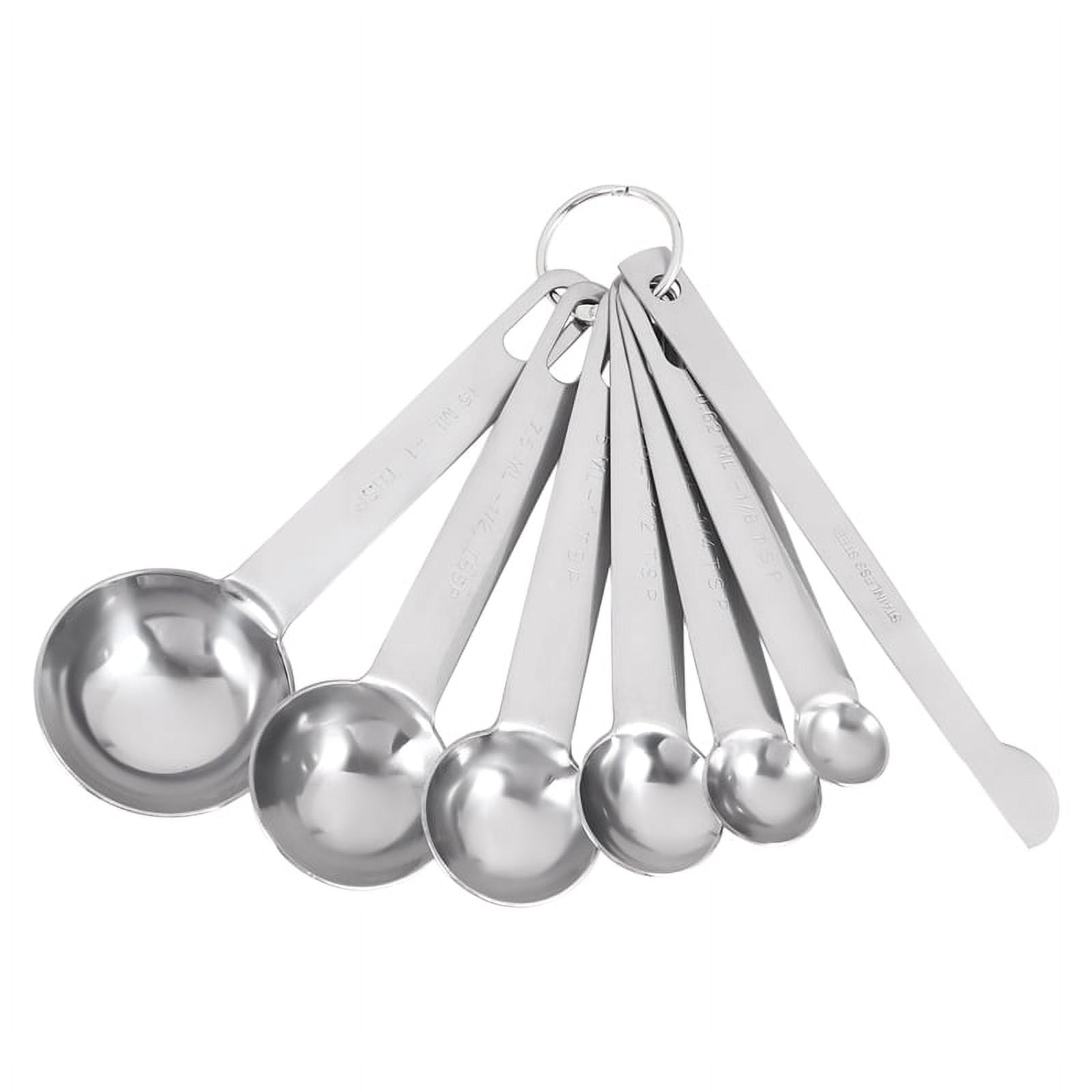 Stainless Steel Measuring Spoons Cups Set, Small Tablespoon, Teaspoons ...
