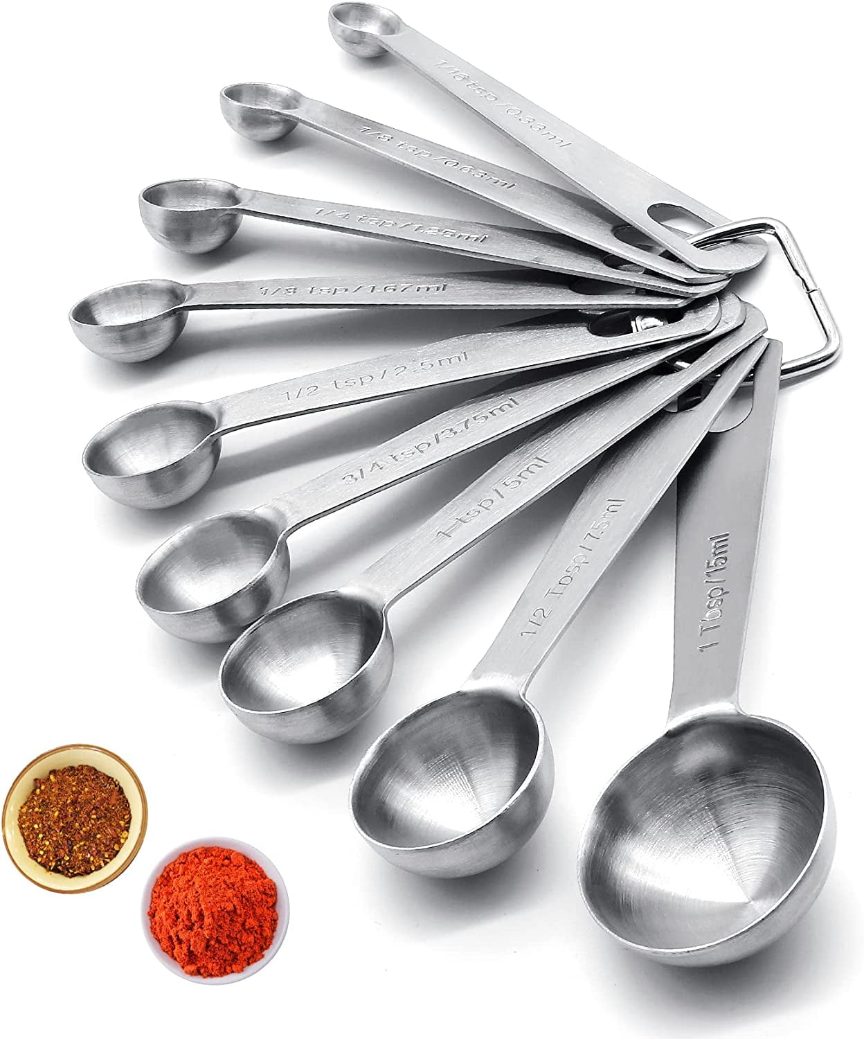 Stainless Steel Measuring Spoons Set, Small Measuring Spoon Metal ...
