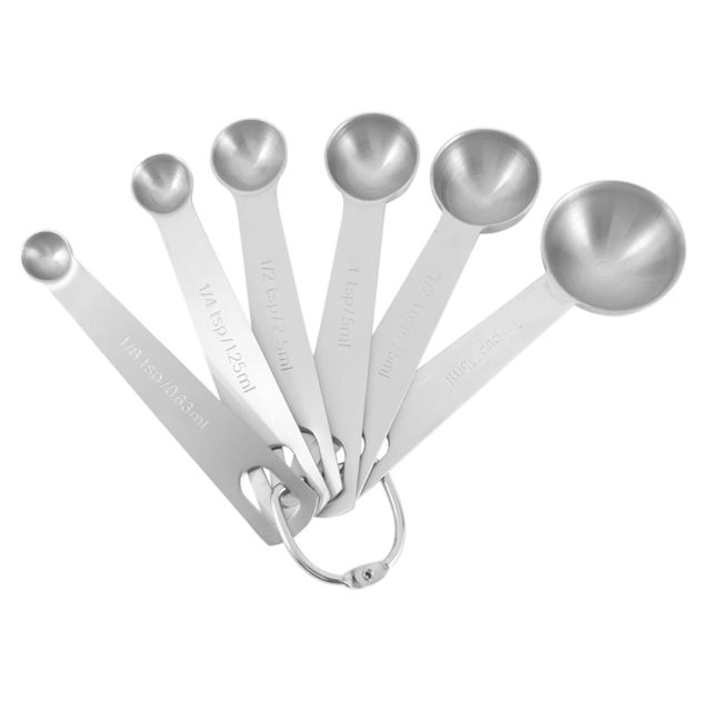 Stainless Steel Measuring Spoons with Metric Set of 6 - Walmart.com