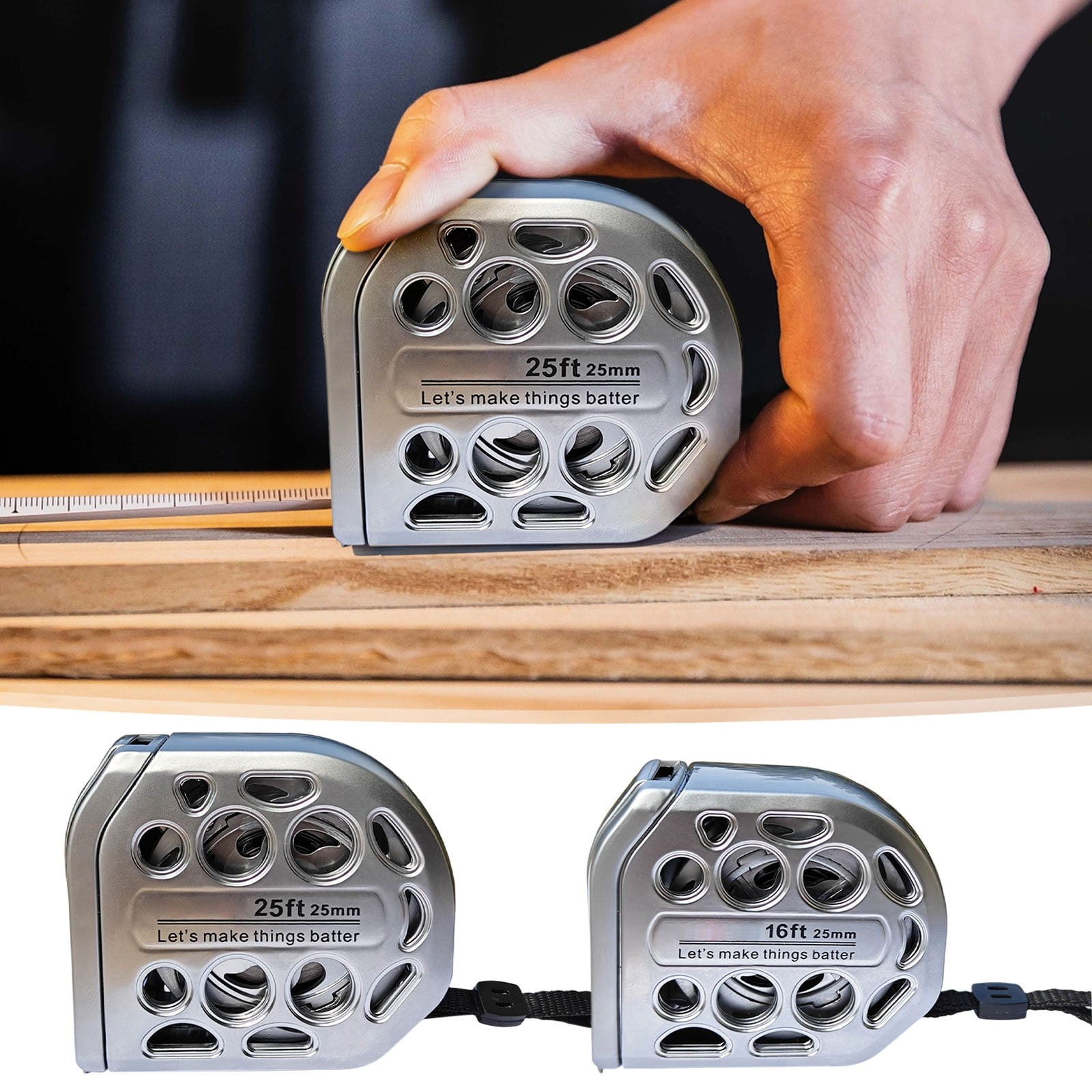 Stainless Steel Measuring Tape | Telescopic Metric Ruler & Double-Sided ...