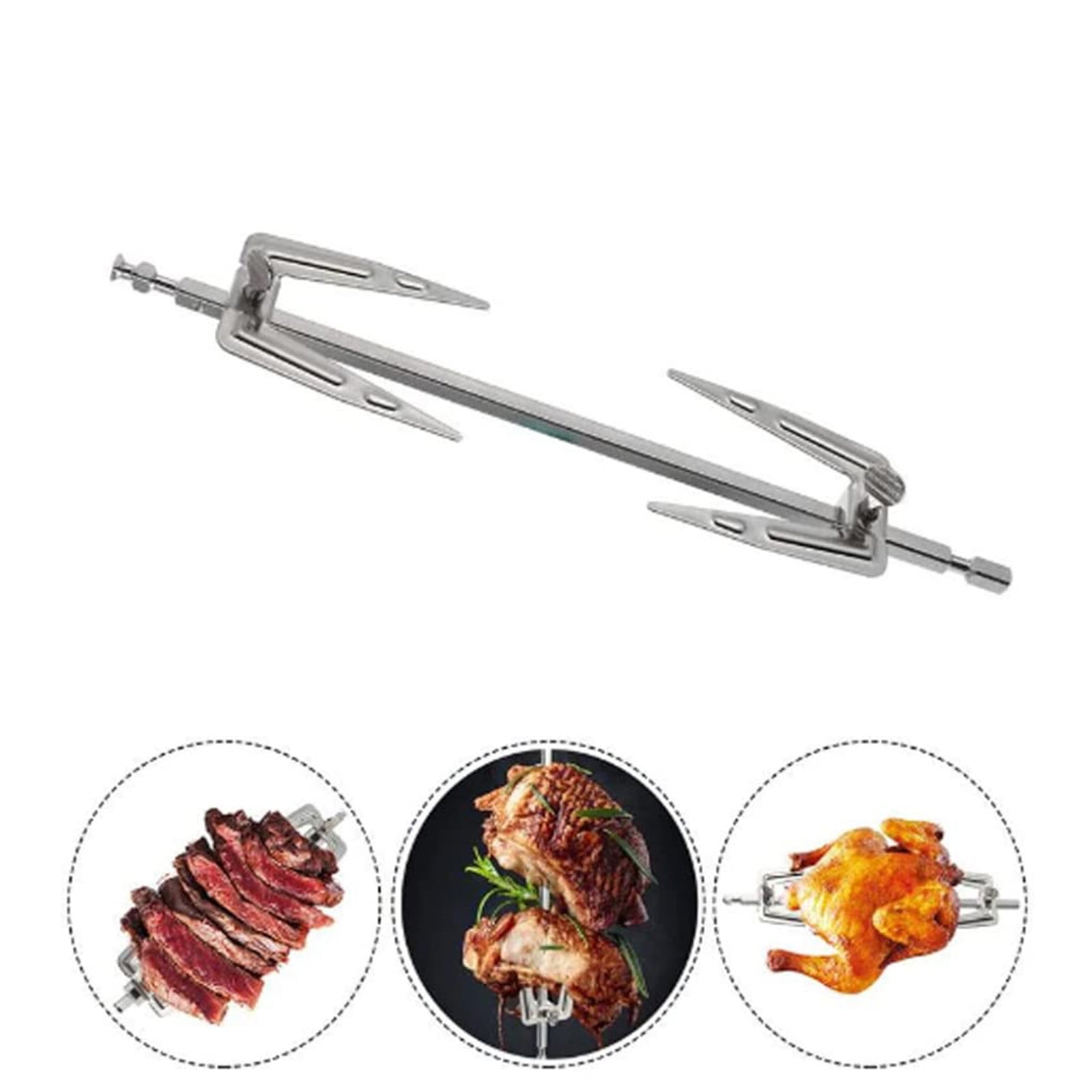 Stainless Steel Meat Forks Air Fryer Fork Grill Spit Rod Roast Chicken ...