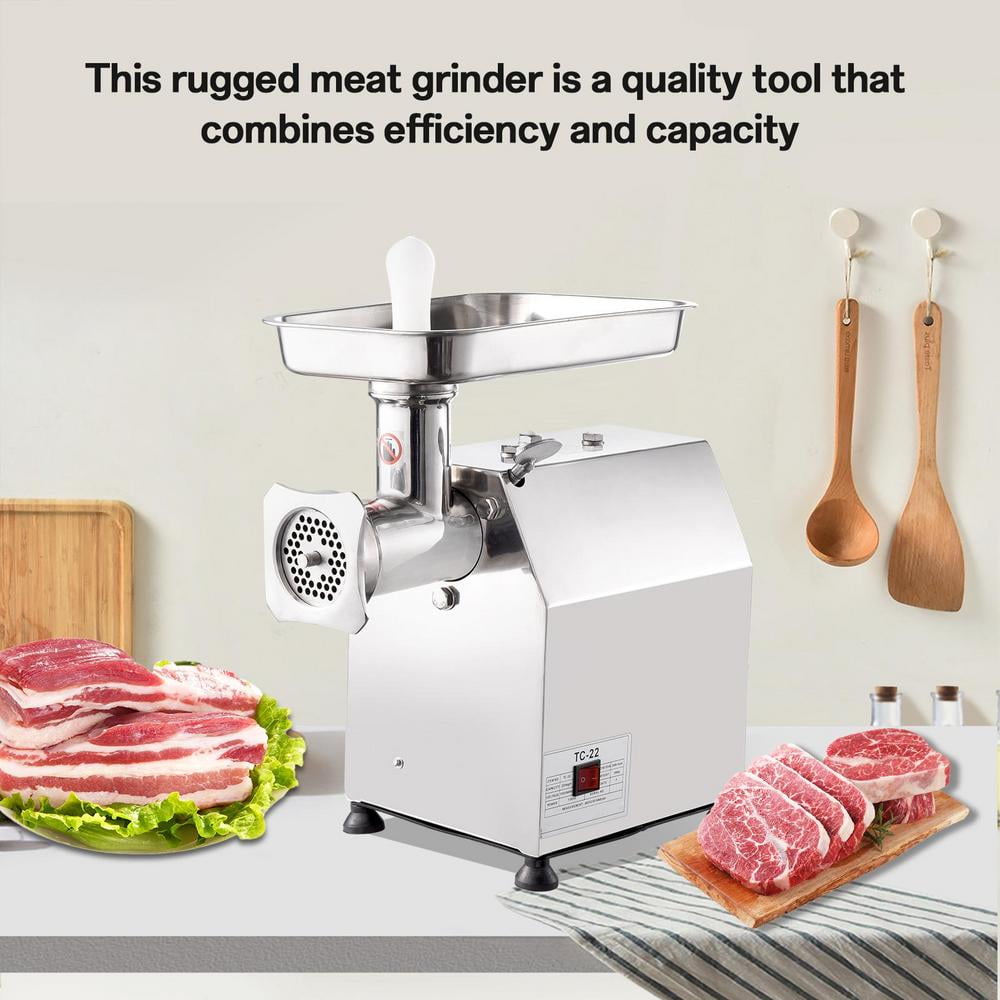 Stainless Steel Meat Grinder, Electric 0.75HP/0.5HP/1HP Meat Mincer ...