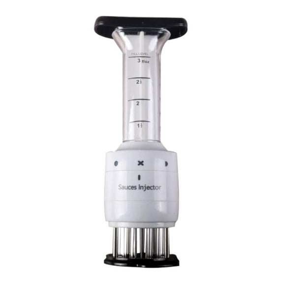 Stainless Steel Meat Injector & Tenderizer,2 in 1 Manual Flavor Syringe ...