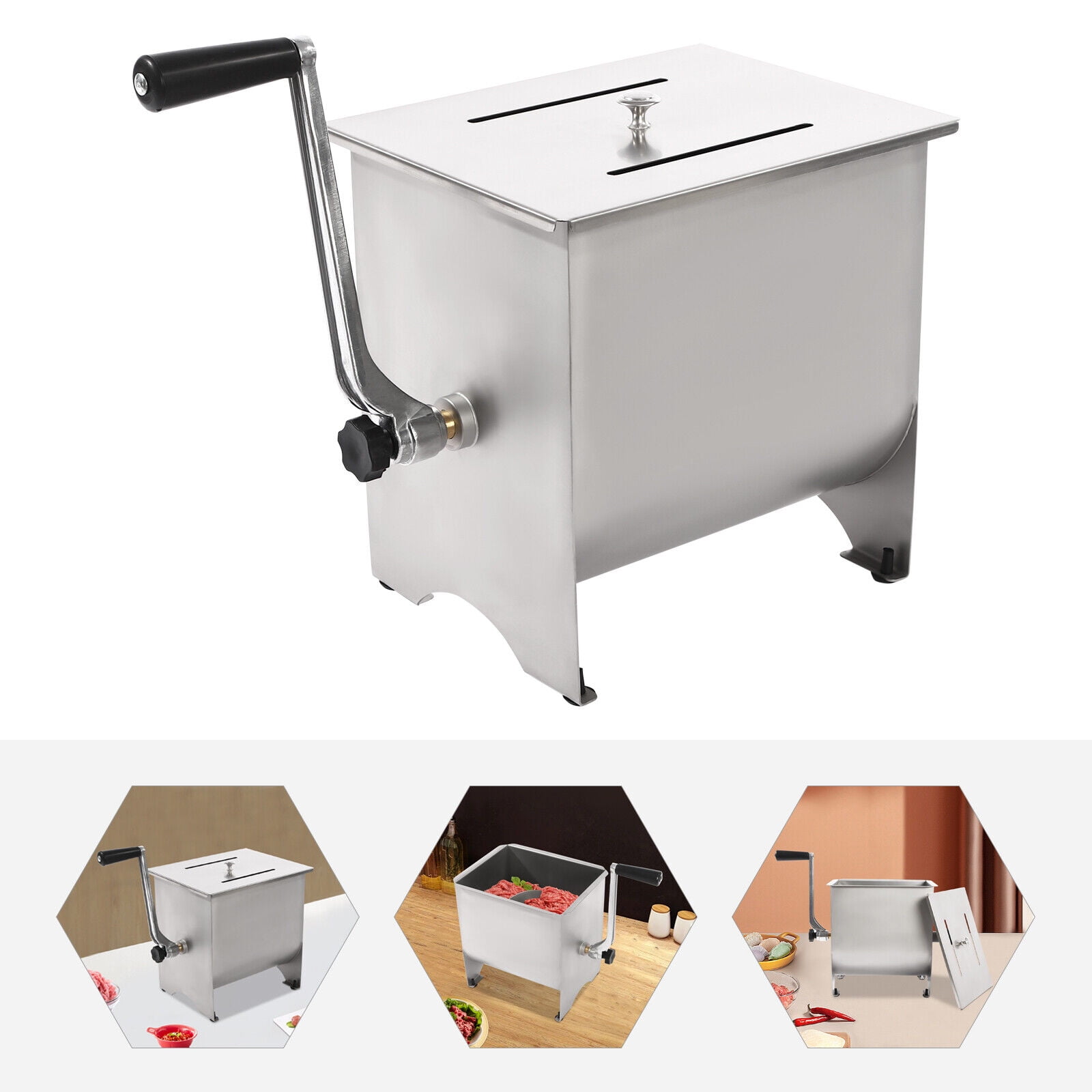 Stainless Steel Meat Mixer Manual Meat Mixer Commercial Kitchen Meat ...